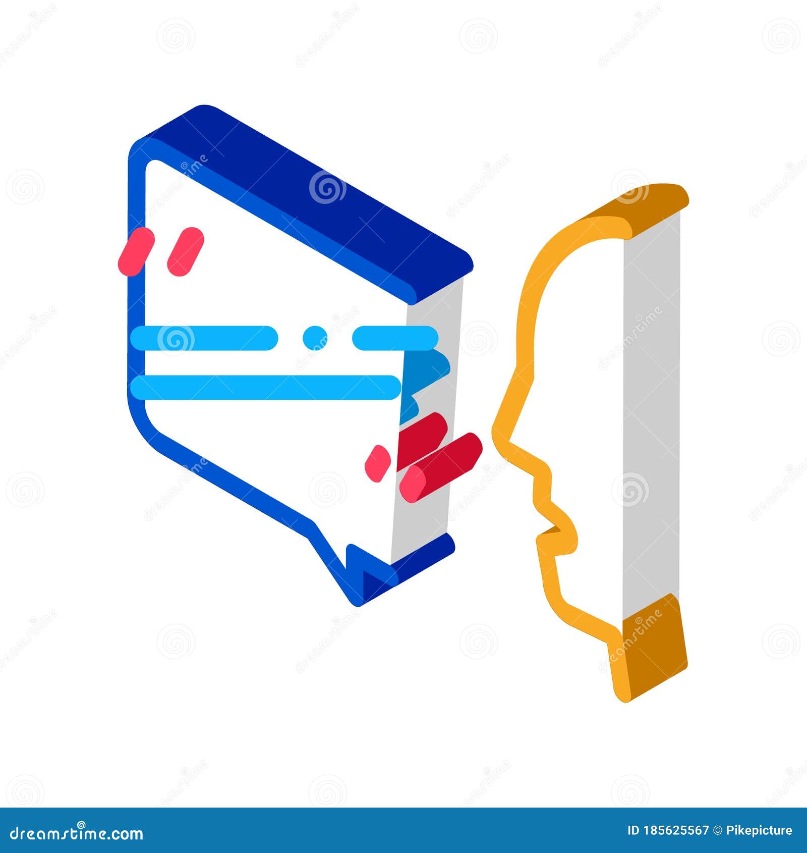 Human Speaking Isometric Icon Vector Illustration Stock Vector ... Human Speaking Isometric Icon Vector Illustration Stock Vector ...
