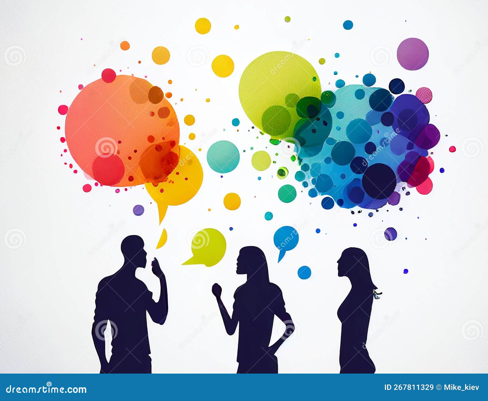 Human Speech Bubbles on White Stock Illustration - Illustration of ...