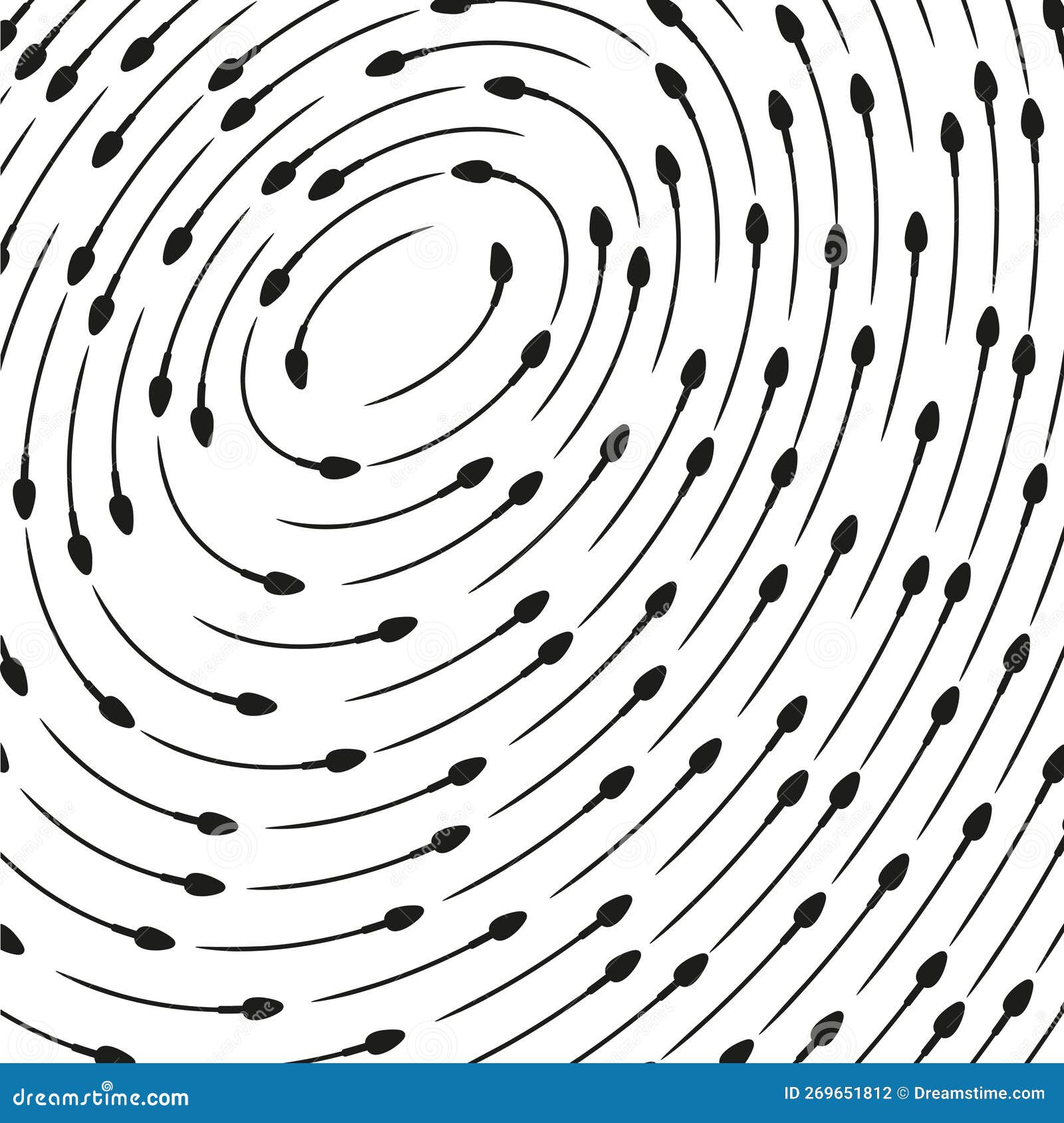 Human Sperm Texture Orbital Motion Stock Vector - Illustration of black ...
