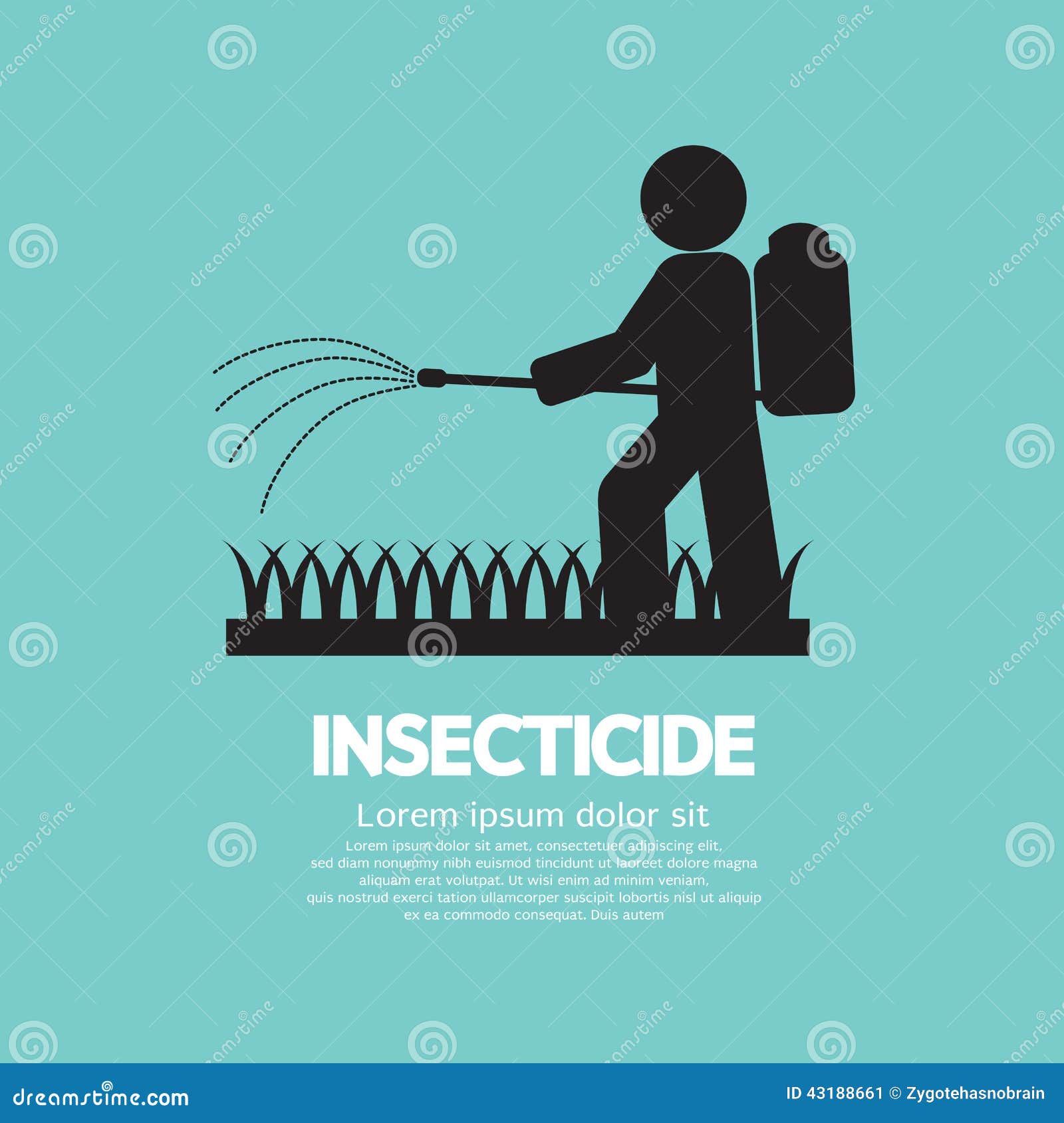 Human Spraying Insecticide stock vector. Illustration of rural - 43188661