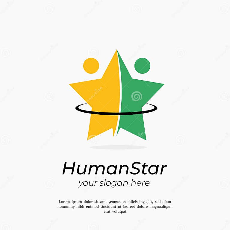 Human Star Creative Logo Design. People Star Logo Stock Illustration ...