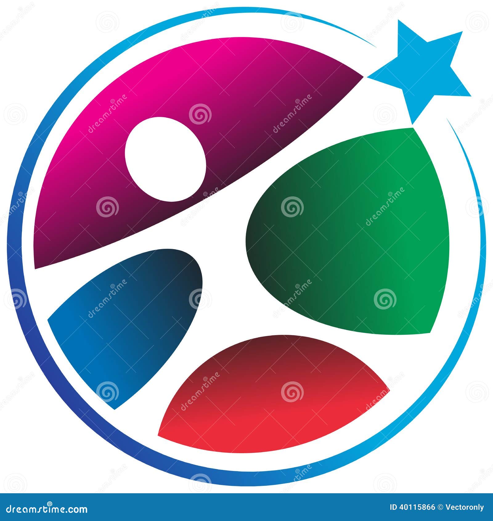 Human star logo stock vector. Illustration of icon, draw - 40115866