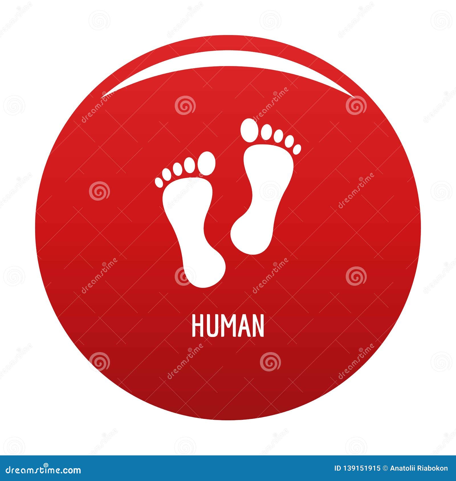 Human step icon vector red stock vector. Illustration of shape - 139151915