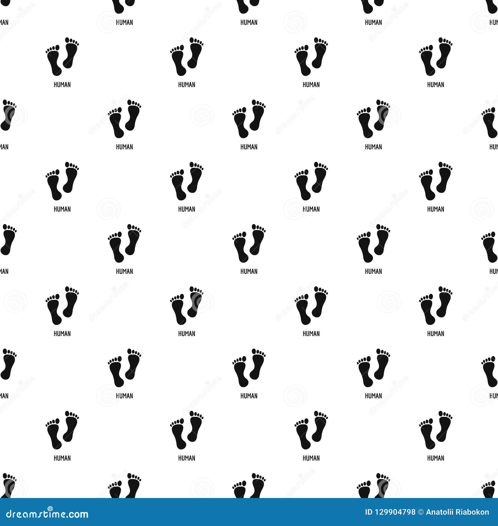 Human Step Pattern Seamless Vector Stock Vector - Illustration of ...