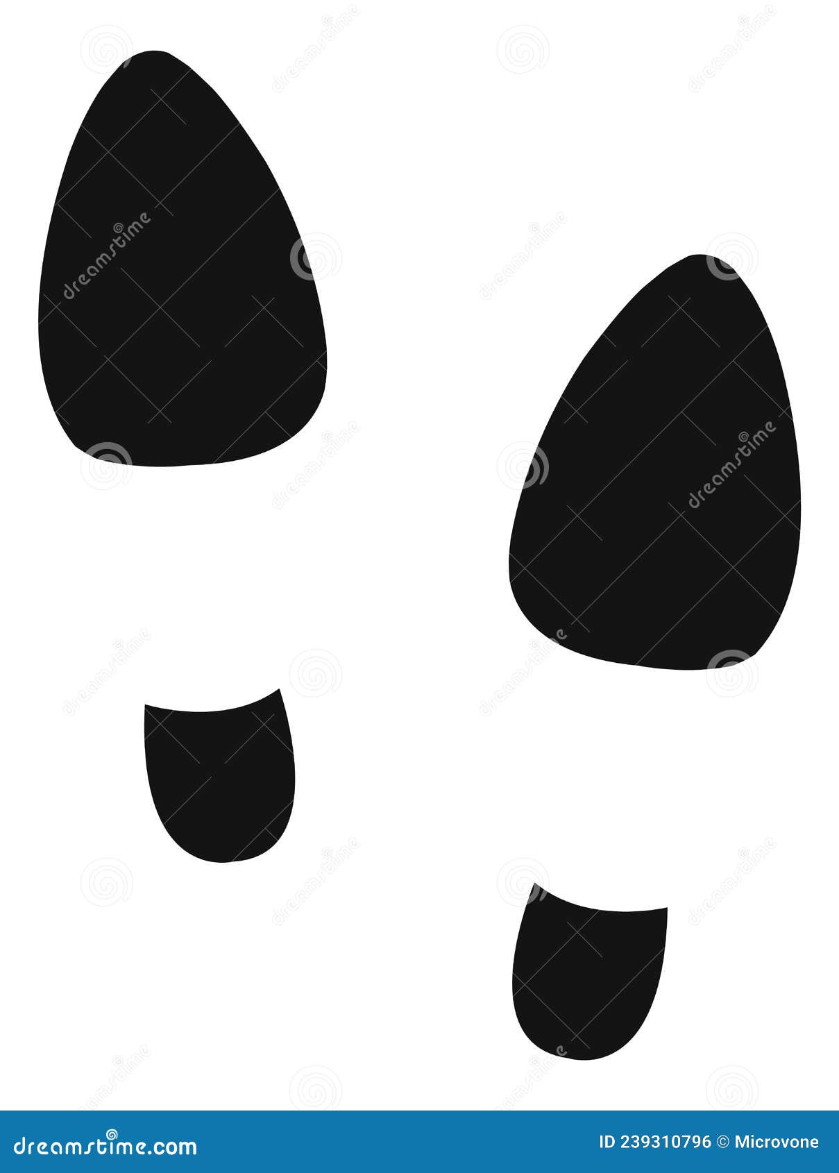 Human Step Track. Shoe Sole Trail Mark Stock Vector - Illustration of ...