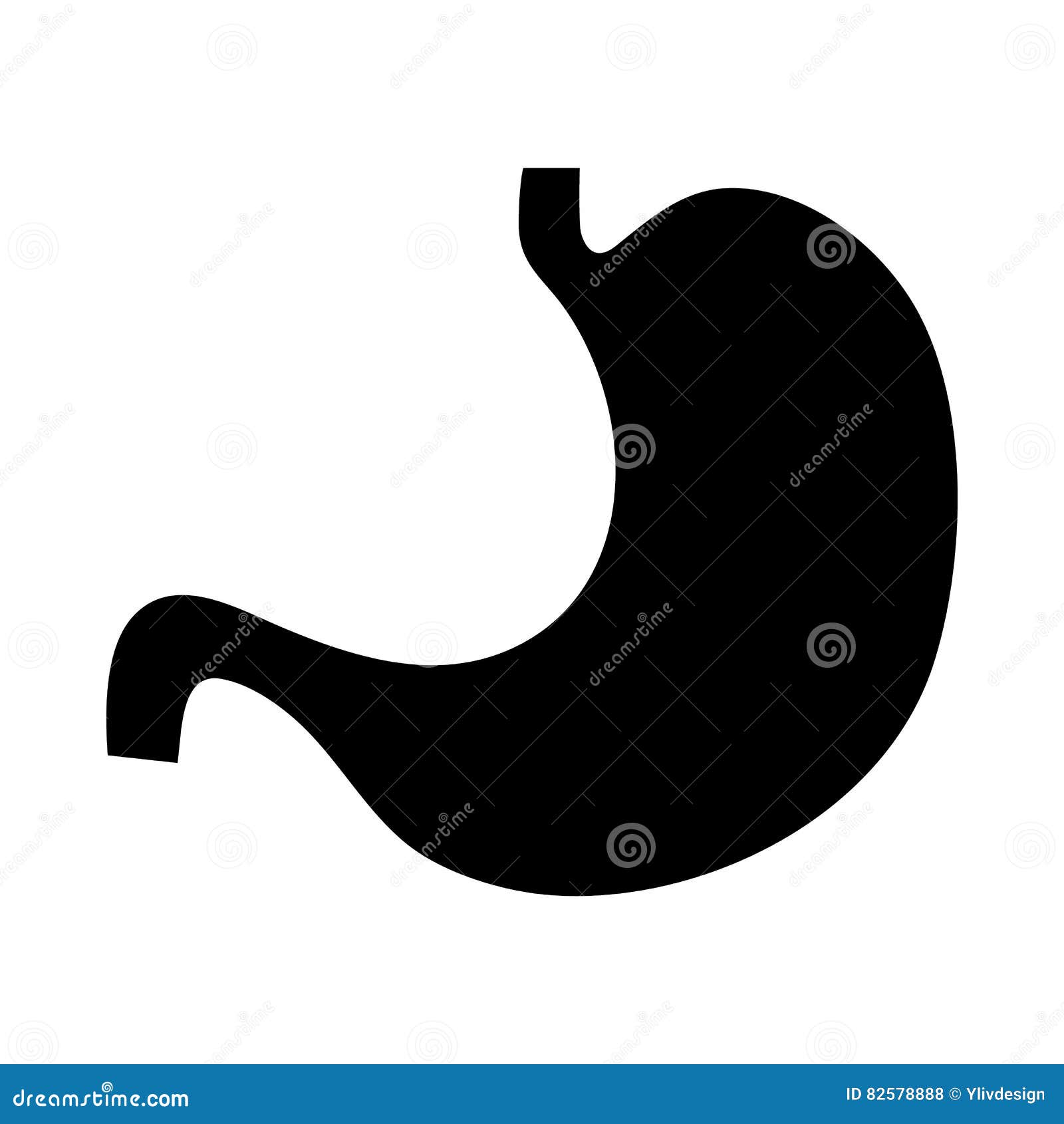 Human Stomach Icon, Simple Style Stock Vector - Illustration of ...