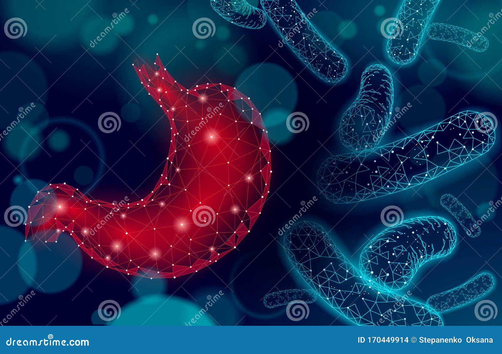 3d Render Probiotics Bacteria Set Gut Microbiota With Healthy
