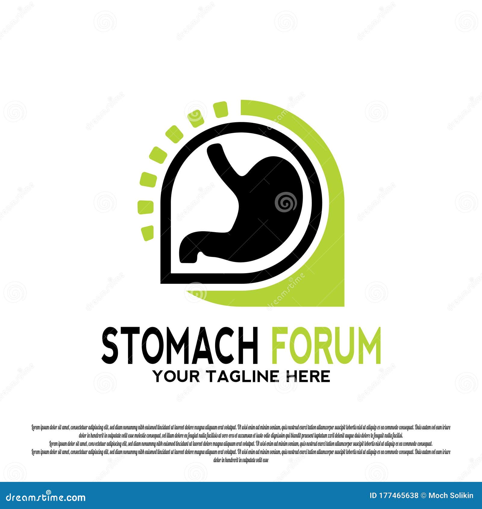 Human Stomach Vector Logo Design Stock Vector - Illustration of pain ...
