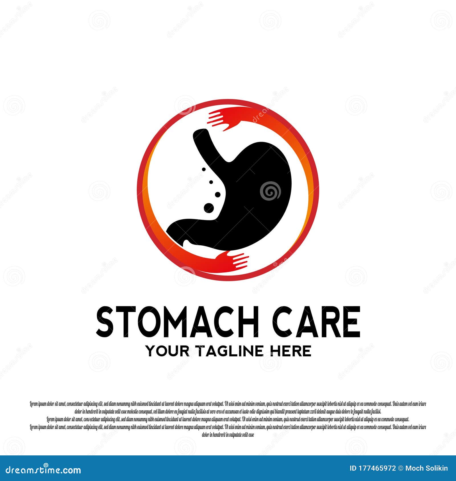 Human Stomach Vector Logo Design Stock Vector - Illustration of vector ...