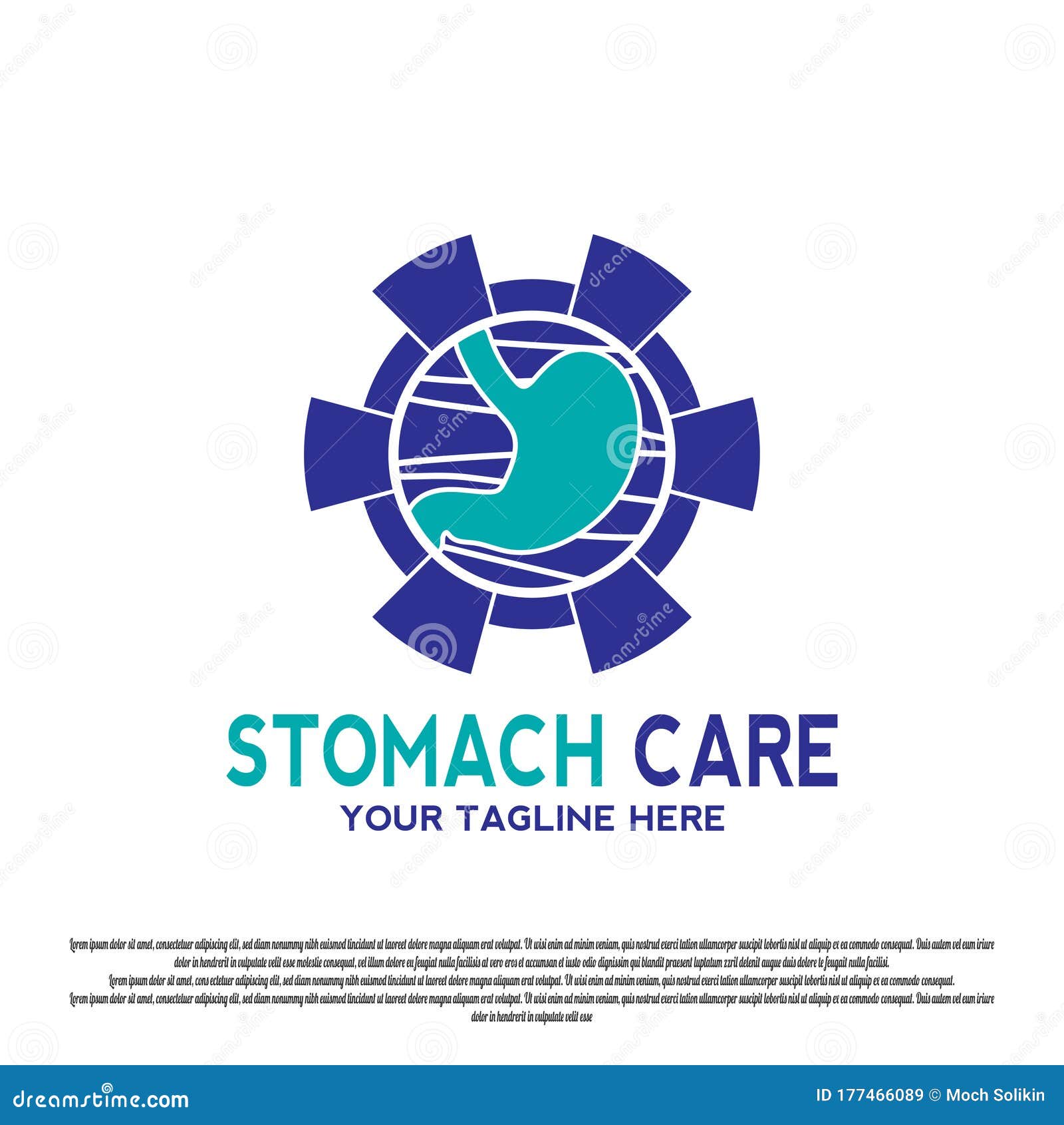 Human Stomach Vector Logo Design Stock Vector - Illustration of disease ...