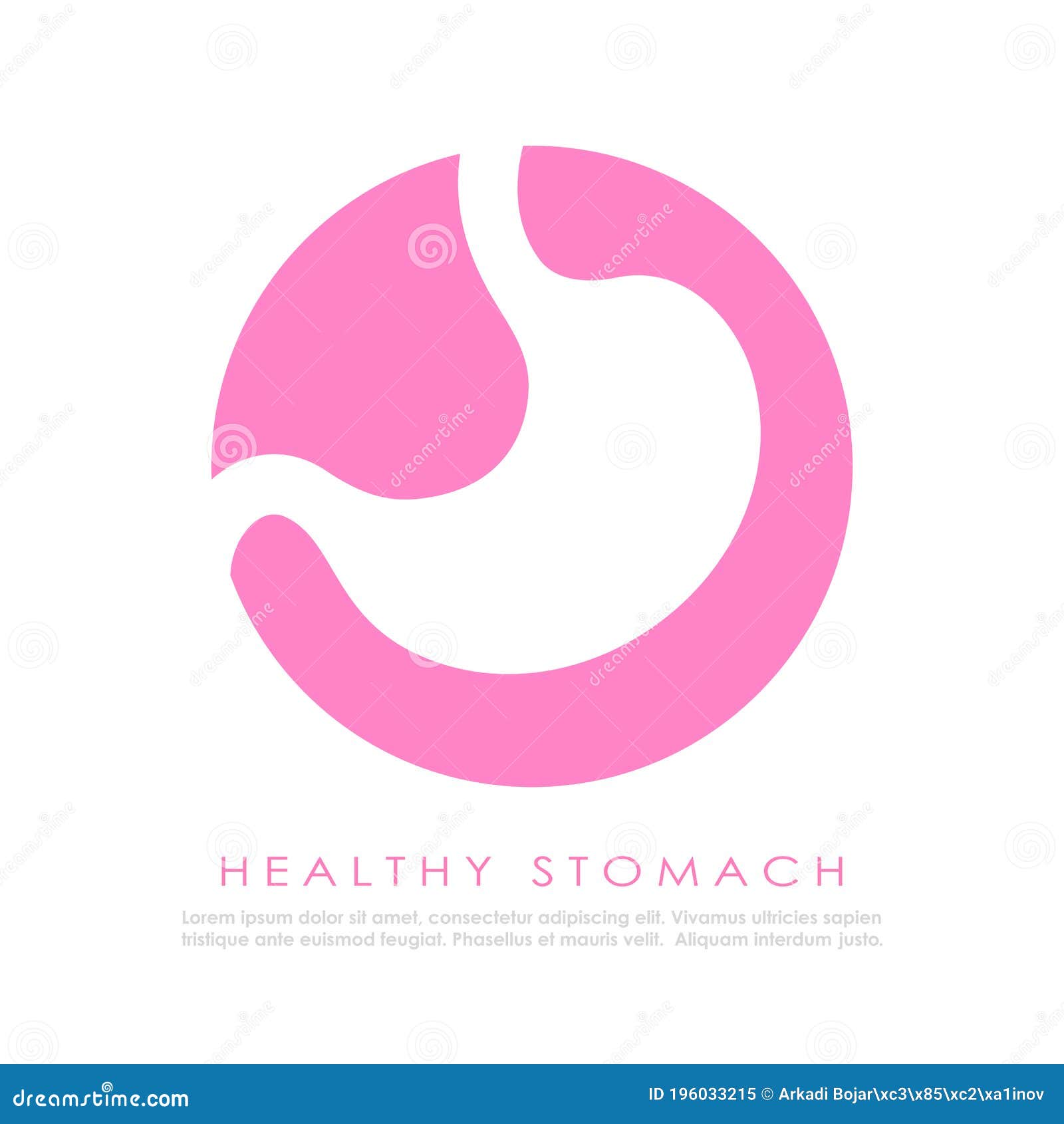 Human stomach vector logo stock vector. Illustration of clipart - 196033215