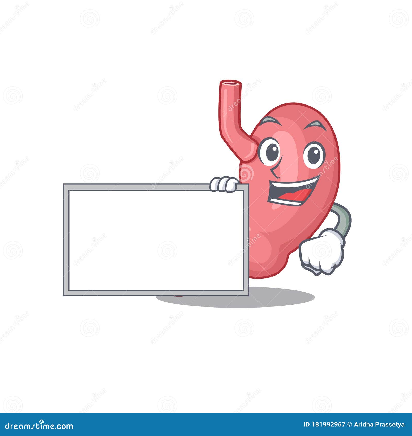 Human Stomatch Cartoon Character Design Style with Board Stock Vector ...