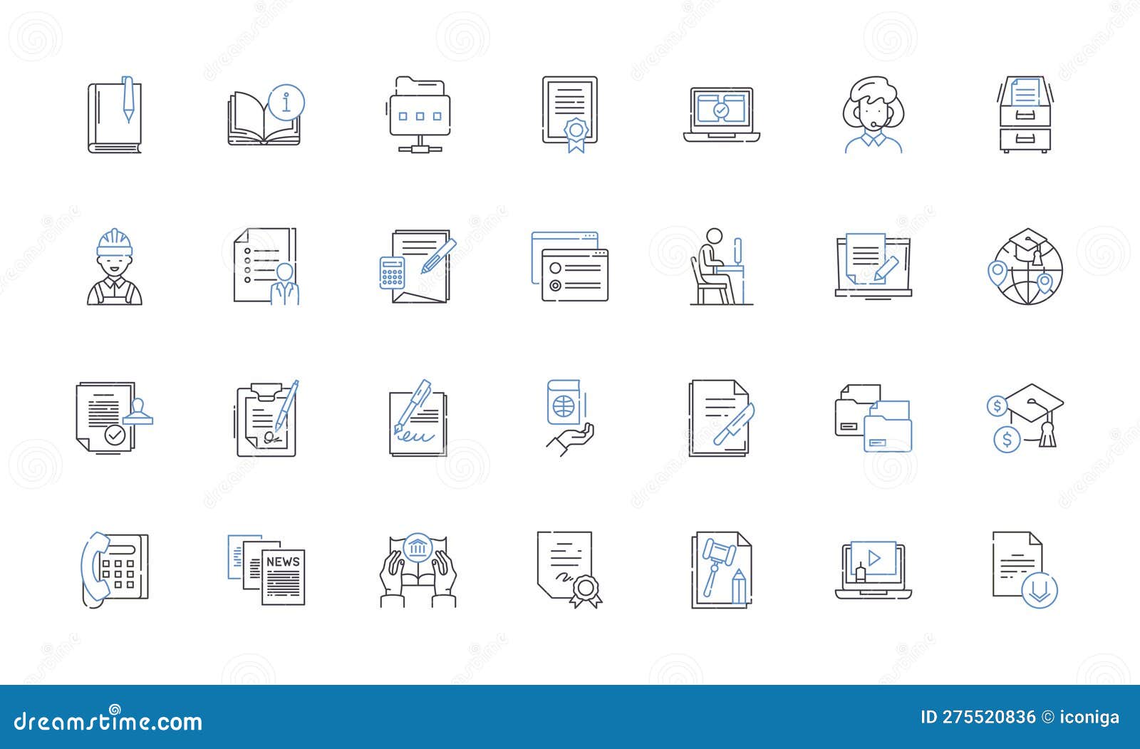 Human Strategy Line Icons Collection. Planning, Tactics, Agility ...