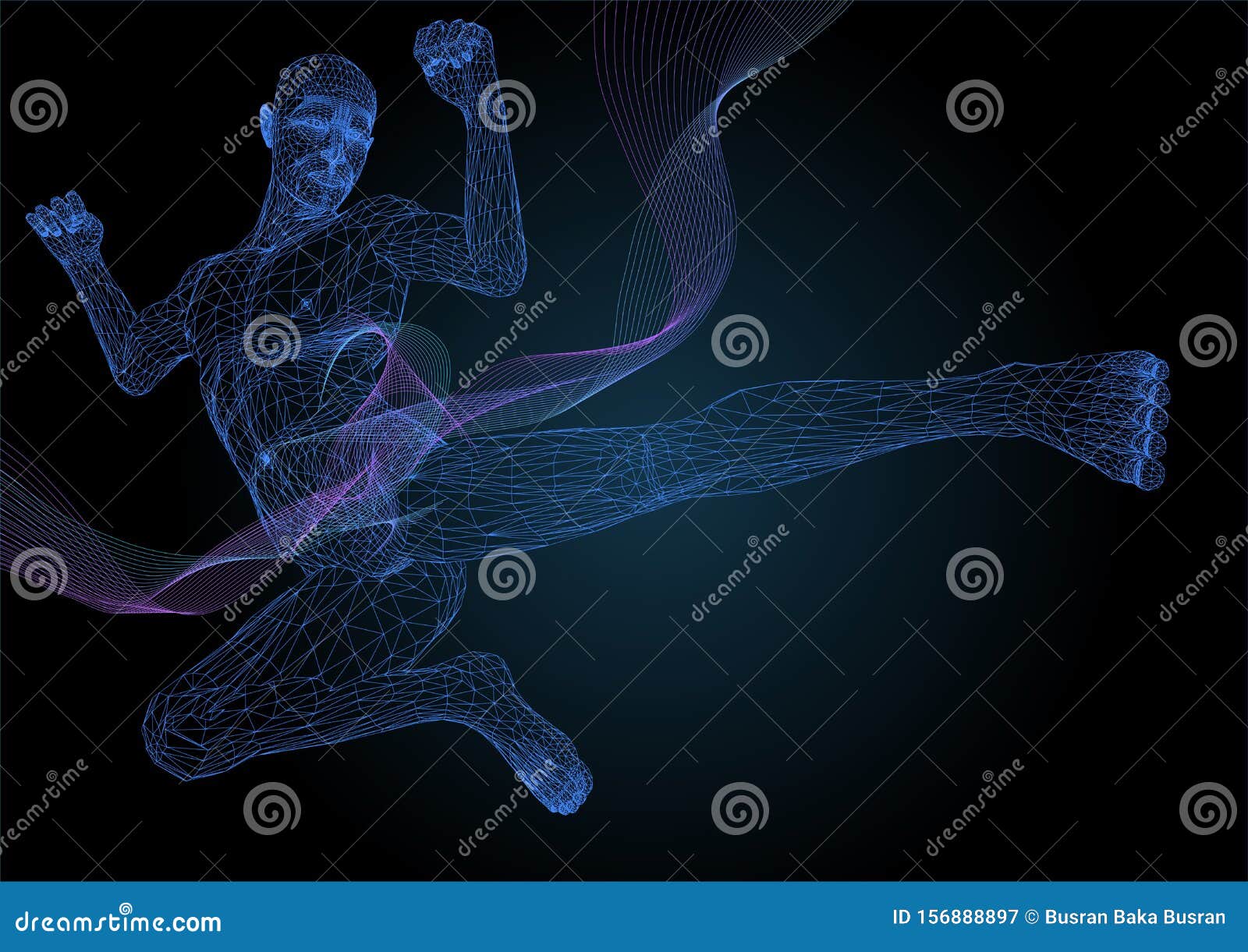 Human Structure Vector with Scanning Technology Stock Vector ...