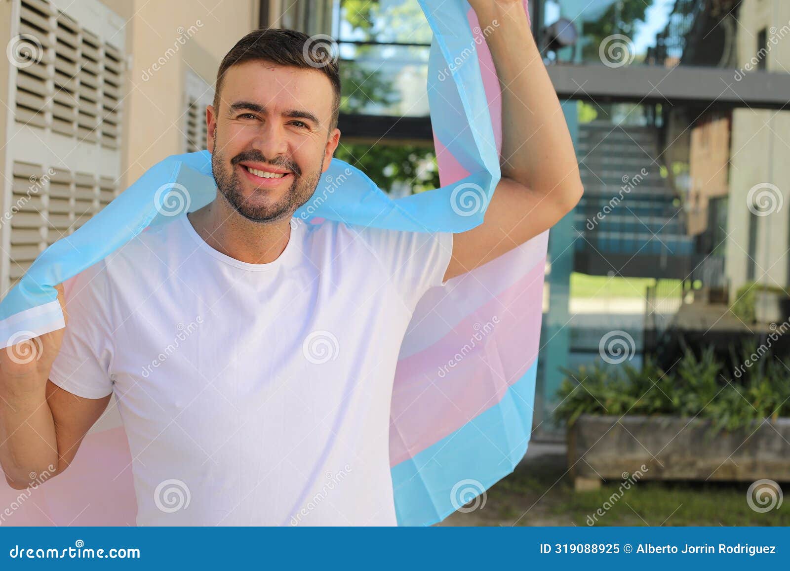 Human Supporting the Trans Movement with Solidarity Stock Image - Image ...