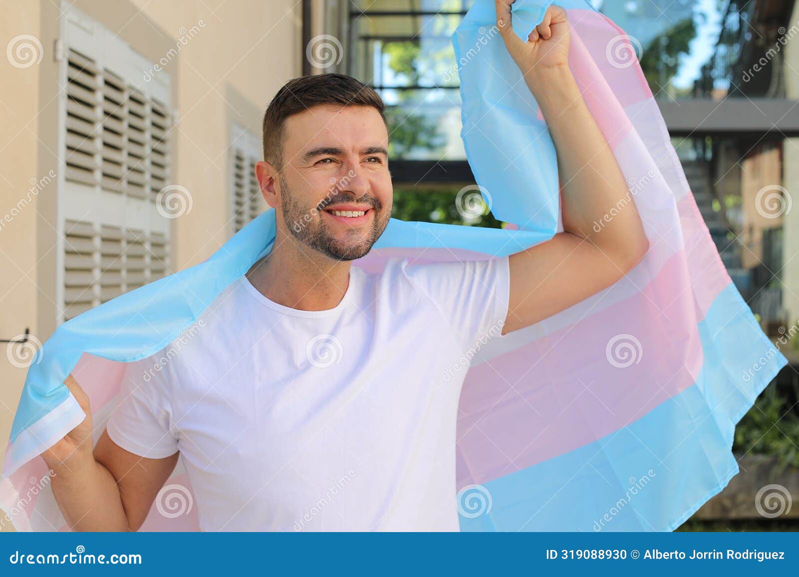 Human Supporting the Trans Movement with Solidarity Stock Photo - Image ...