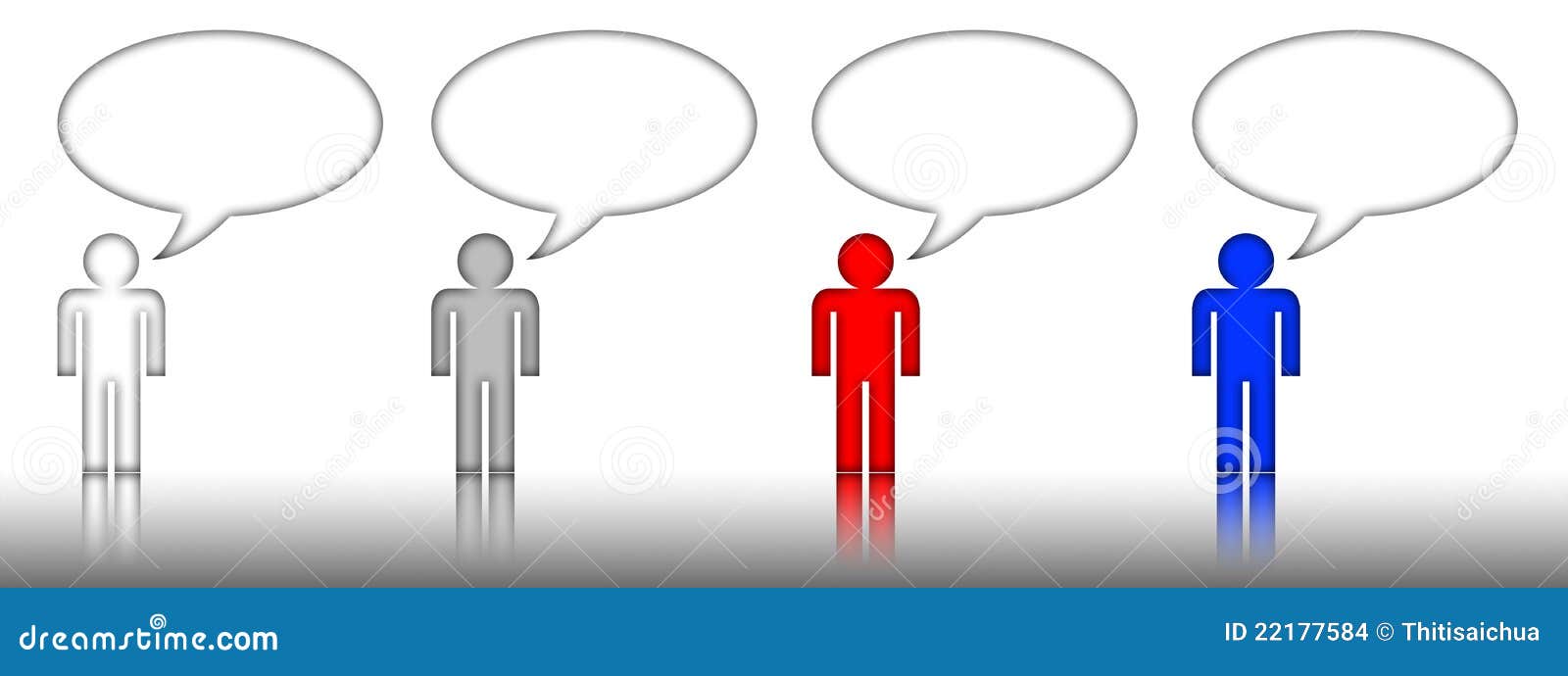 Human Symbol with Bubble Talk Tag Stock Illustration - Illustration of ...