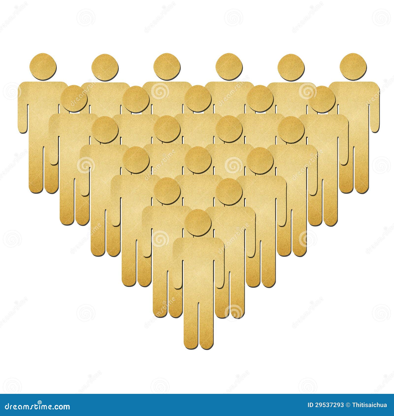 Human Symbol Paper Art Isolated on White Stock Illustration ...