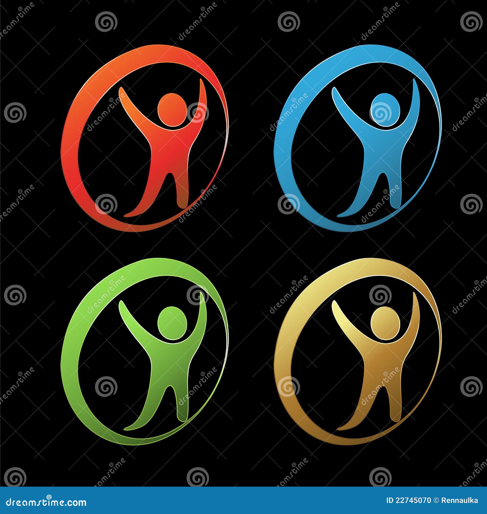 Human symbols stock vector. Illustration of design, circle - 22745070