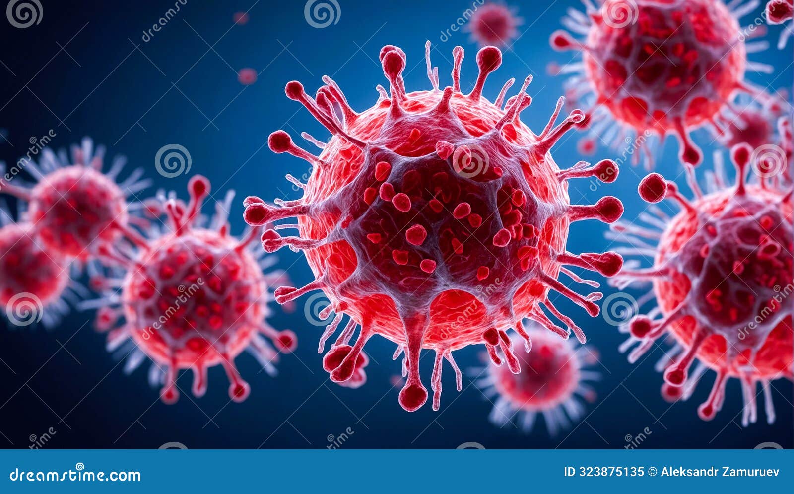Human System Virus or Bacteria Cells Structure Illustration Stock ...