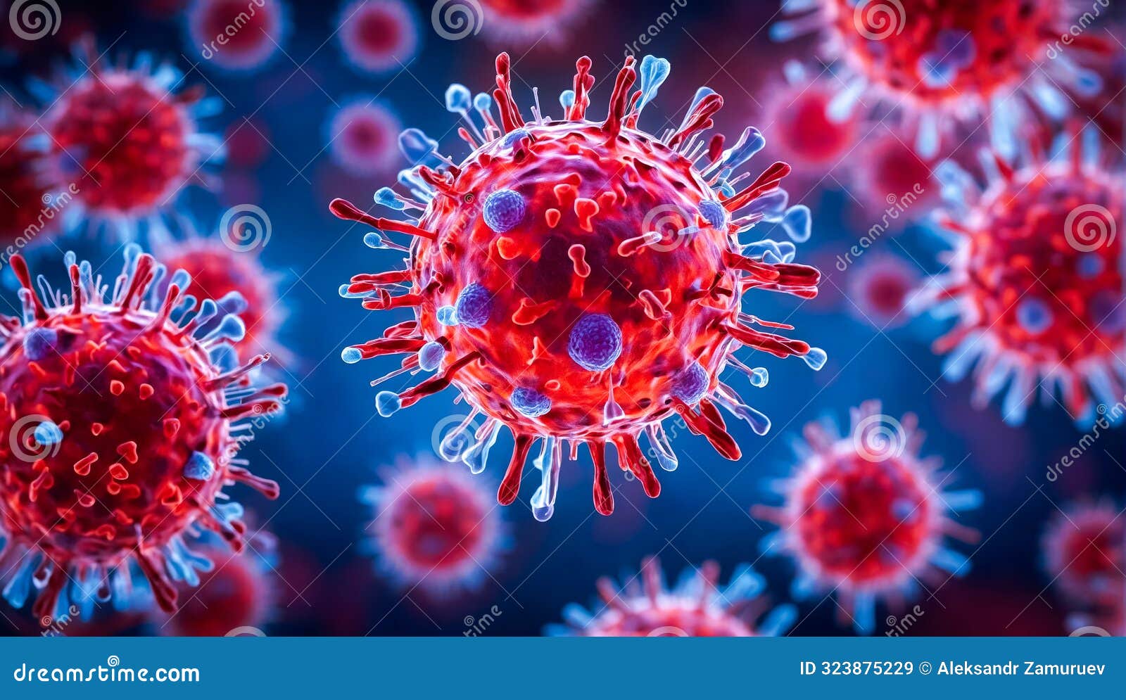Human System Virus or Bacteria Cells Structure Illustration Stock ...
