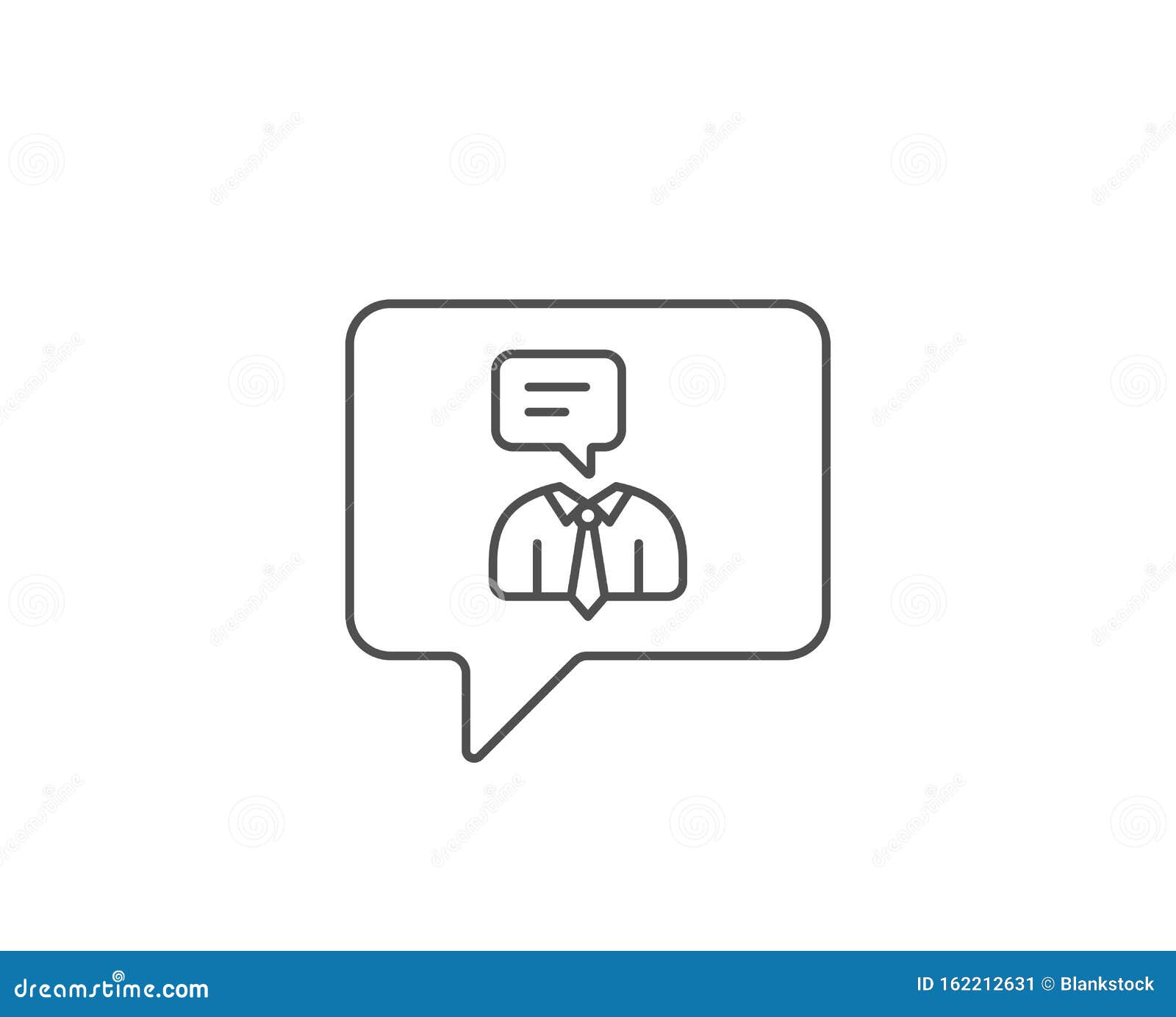 Human Talking Line Icon. Conversation Sign. Vector Stock Vector ...