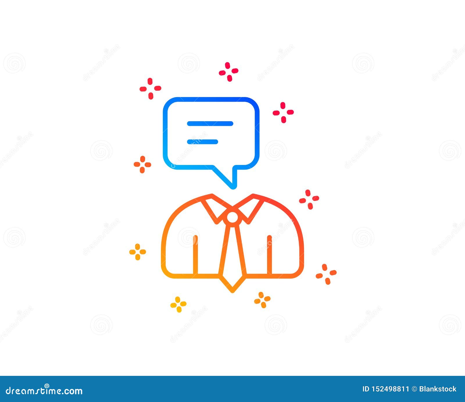 Human Talking Line Icon. Conversation Sign. Vector Stock Vector ...