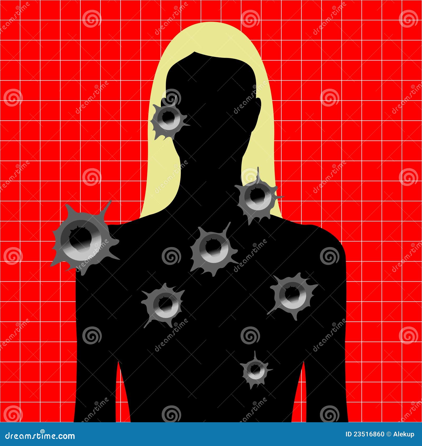 Human Gun Target On White Background. Silhouette Of A Man. Vector ...