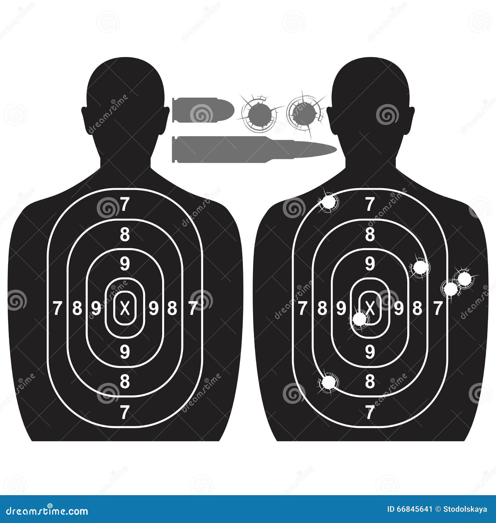 Target With Bullet Holes Over Grunge Background Stock Photo ...