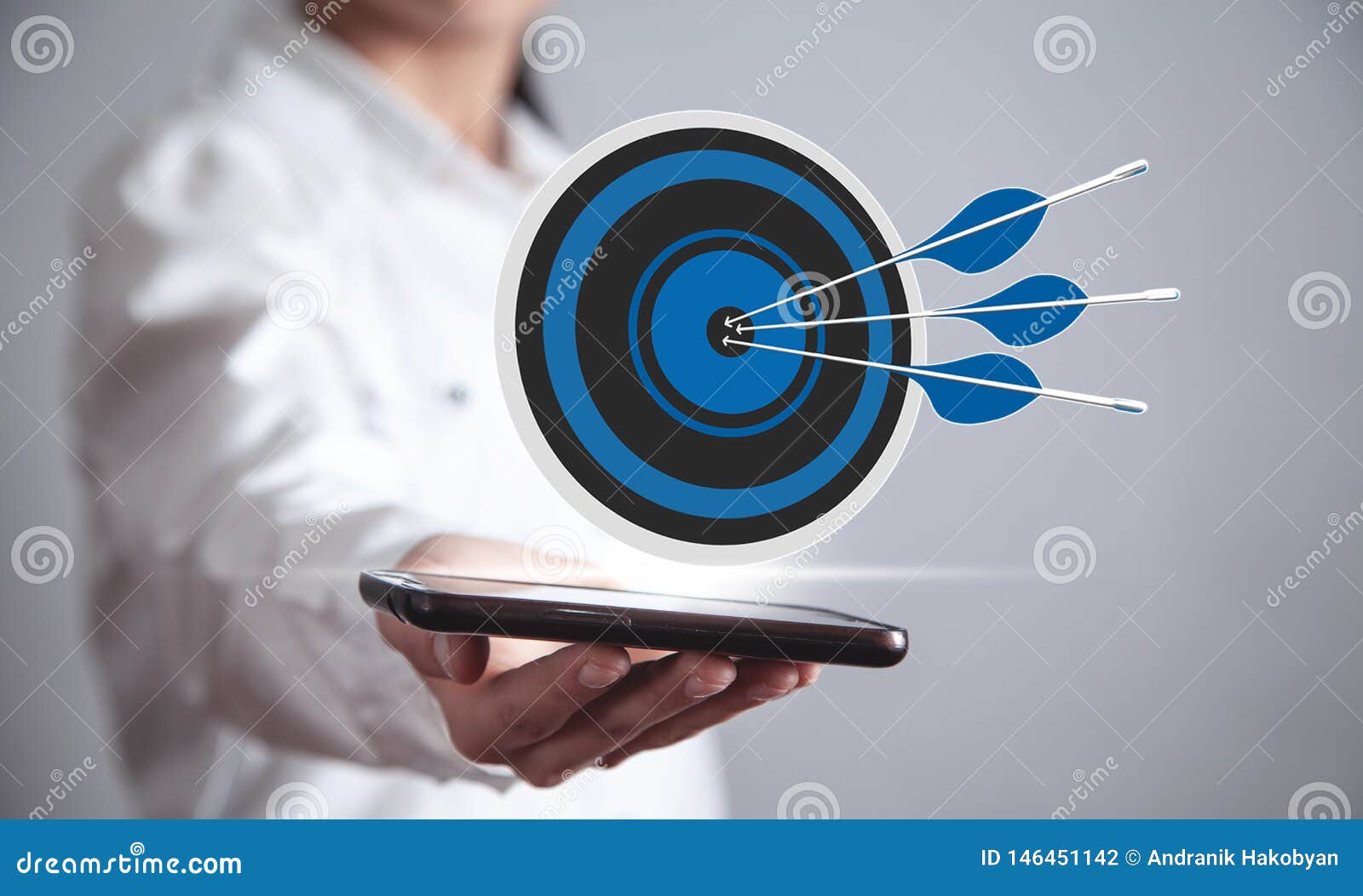 Human Target Dart with Arrows. Business Concept Stock Photo - Image of ...