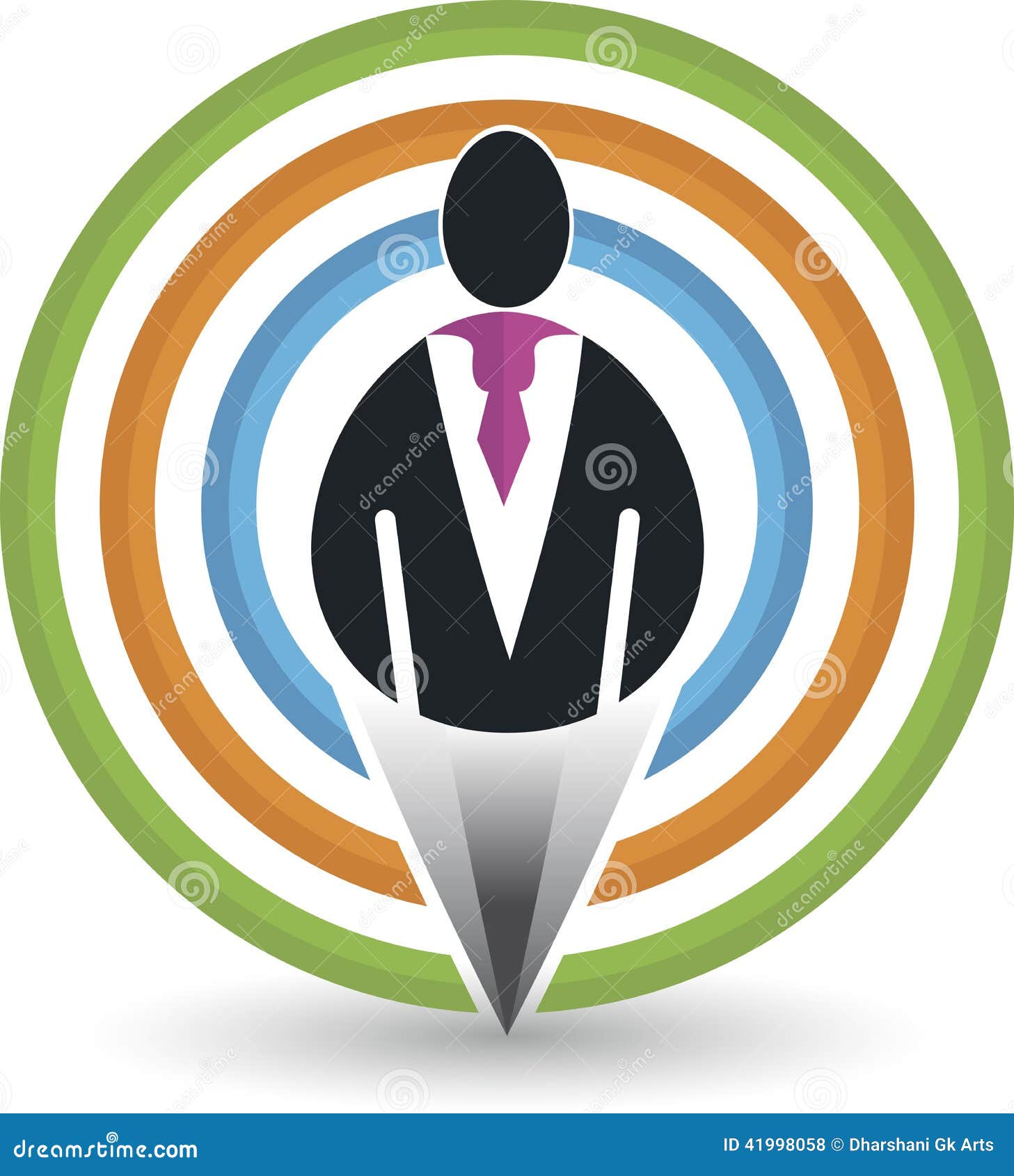 Target Logo Set With Cmyk Colour Vector Illustration. Target Logo With ...