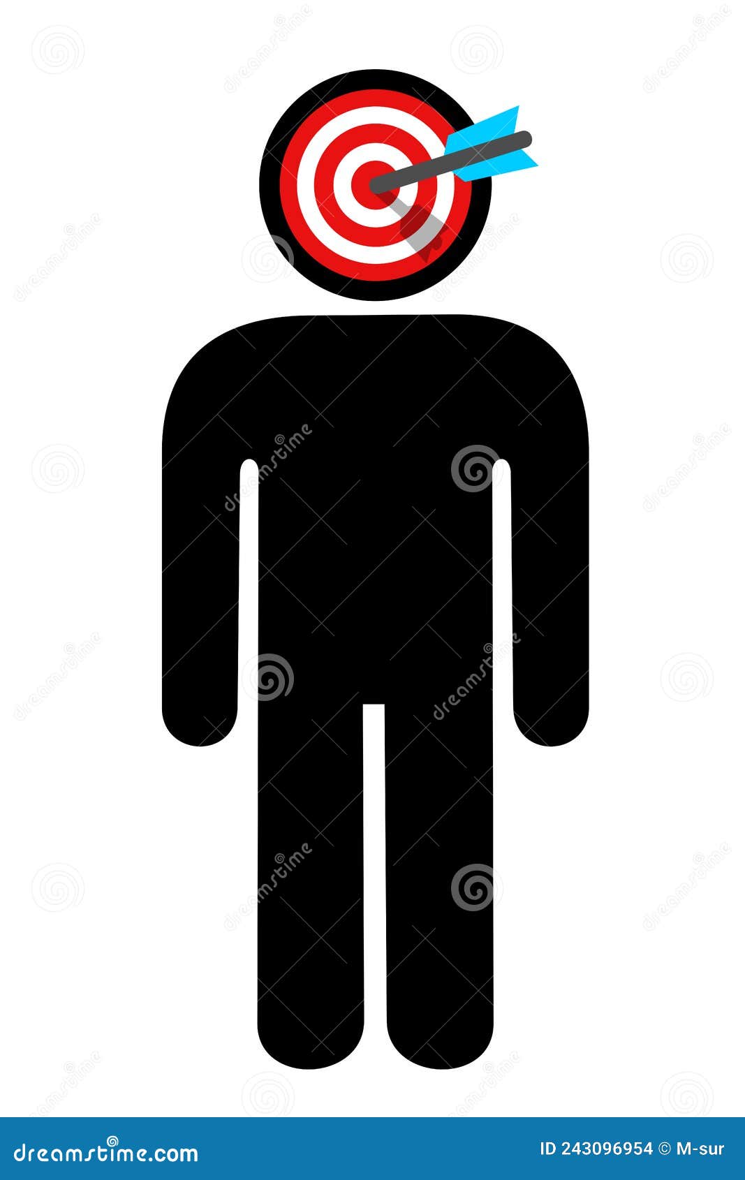 Human with Target Over the Head - Man Being Killed and Assassinated ...