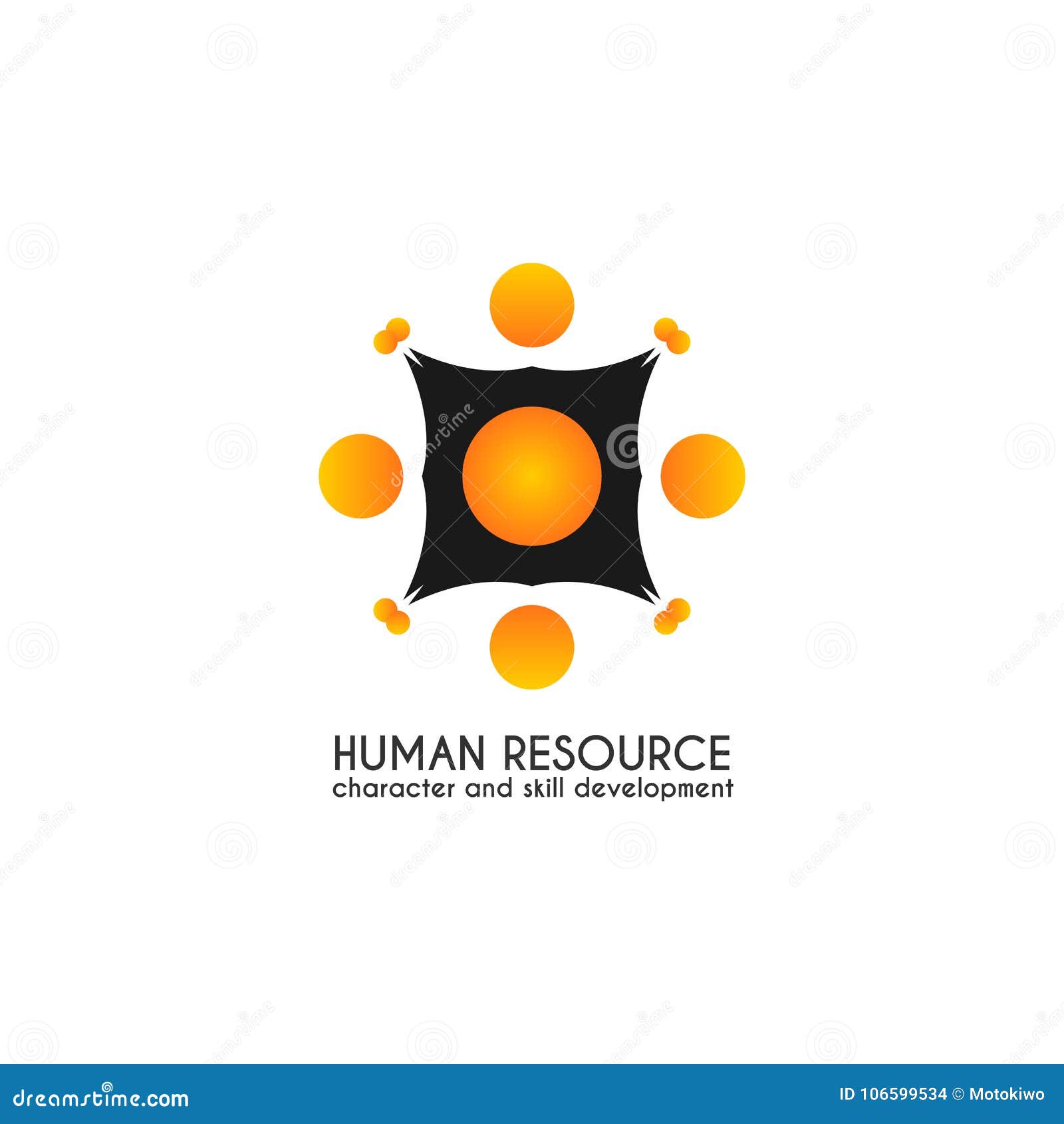 Human Team Logo Design Idea. Stock Illustration - Illustration of ...