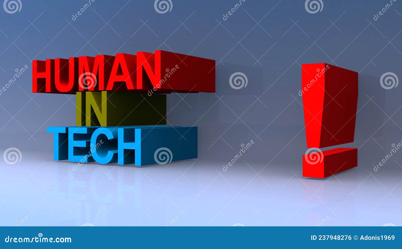 Human in tech on blue stock illustration. Illustration of humanity ...