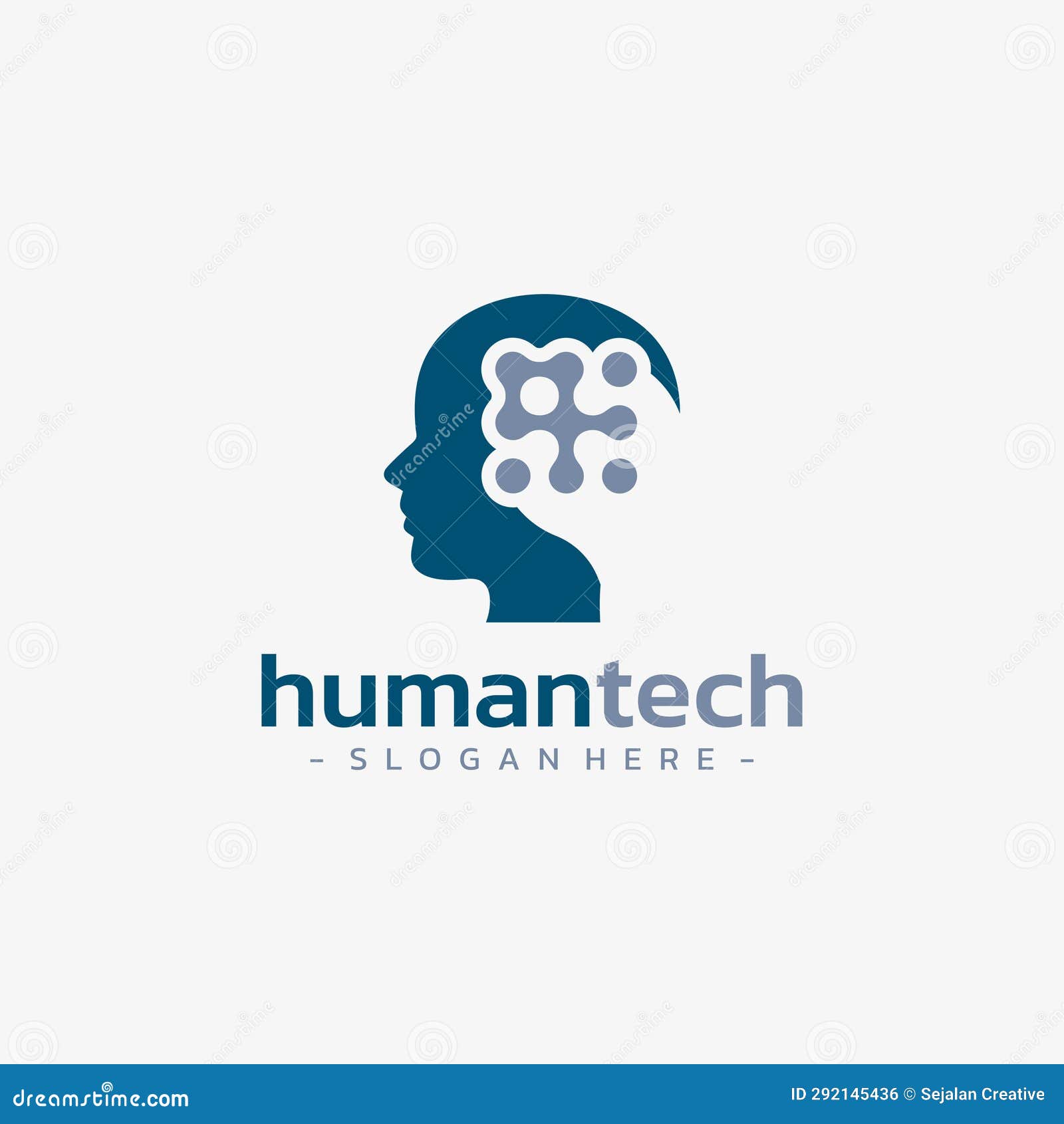 Human Tech Logo Design Vector Stock Illustration - Illustration of ...