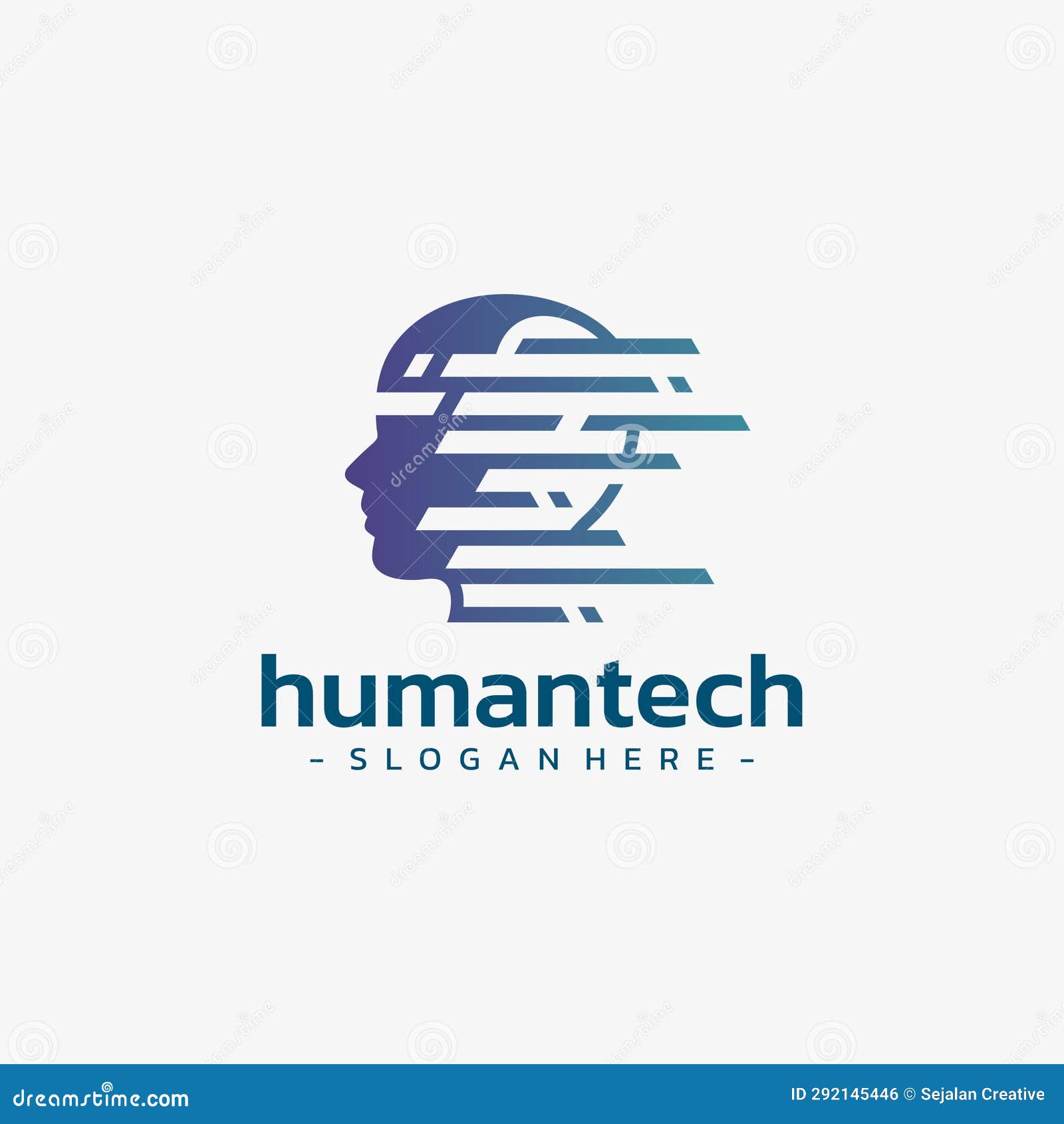 Human Tech Logo Design Vector Stock Illustration - Illustration of ...