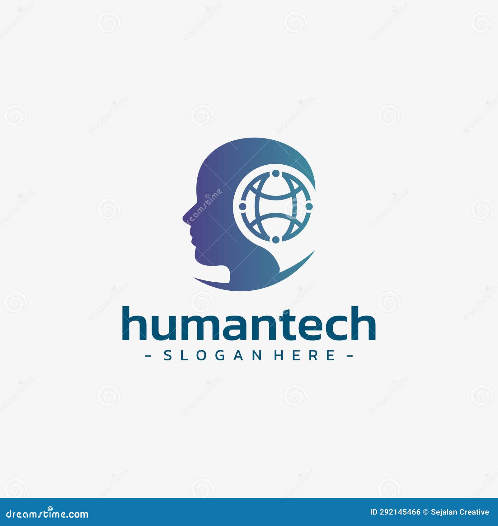 Human Tech Logo Design Vector Stock Vector - Illustration of digital ...