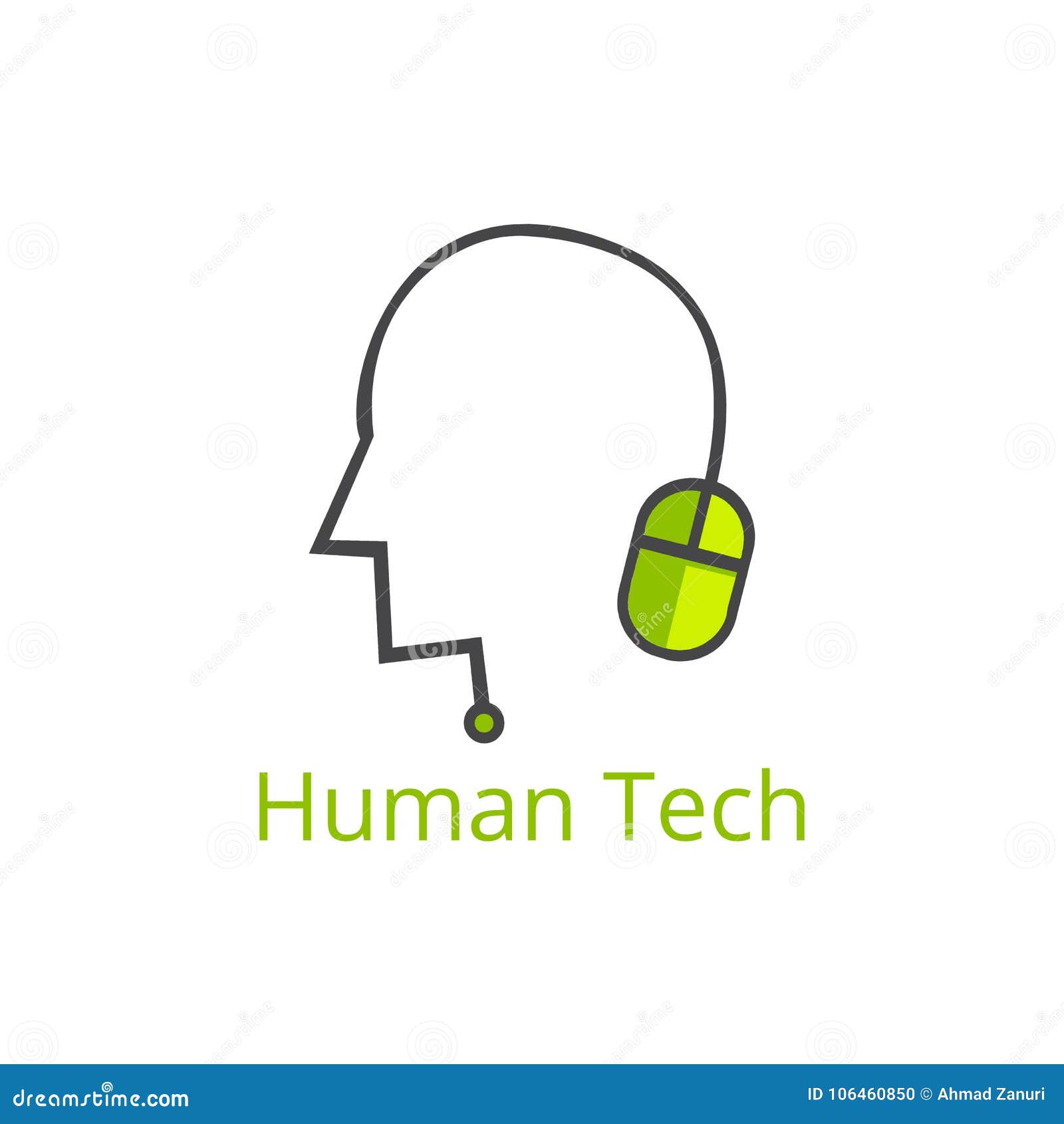Human Tech Logo stock vector. Illustration of human - 106460850