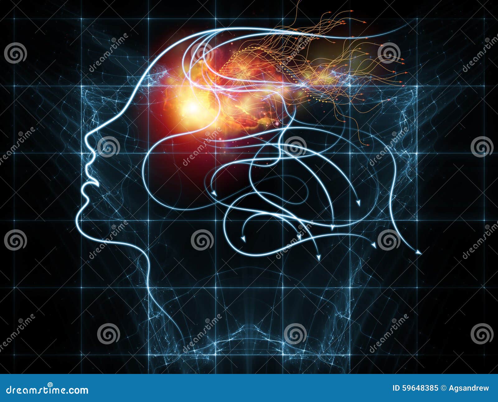 Human Technologies stock illustration. Illustration of information ...