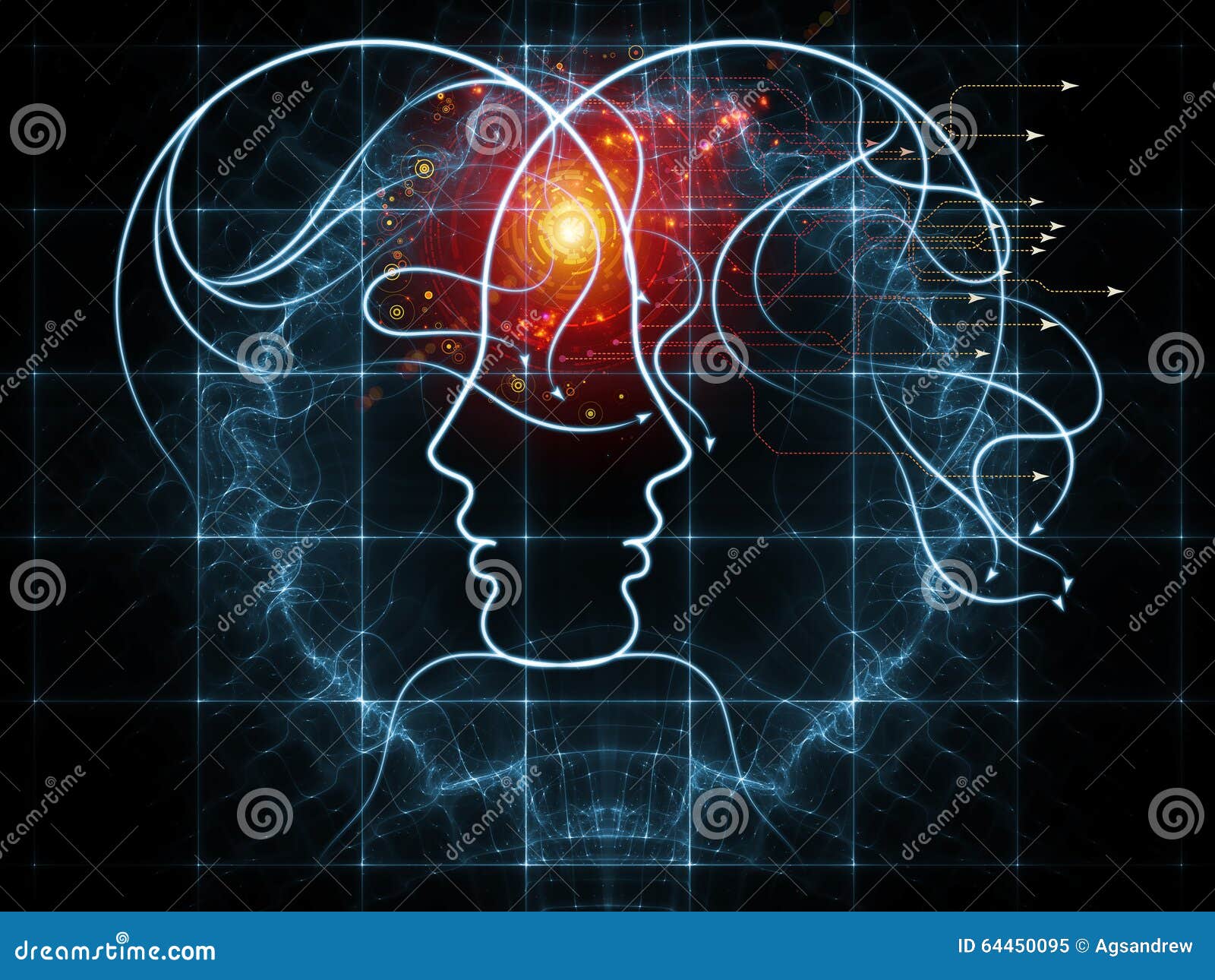 Human Technologies stock illustration. Illustration of communication ...