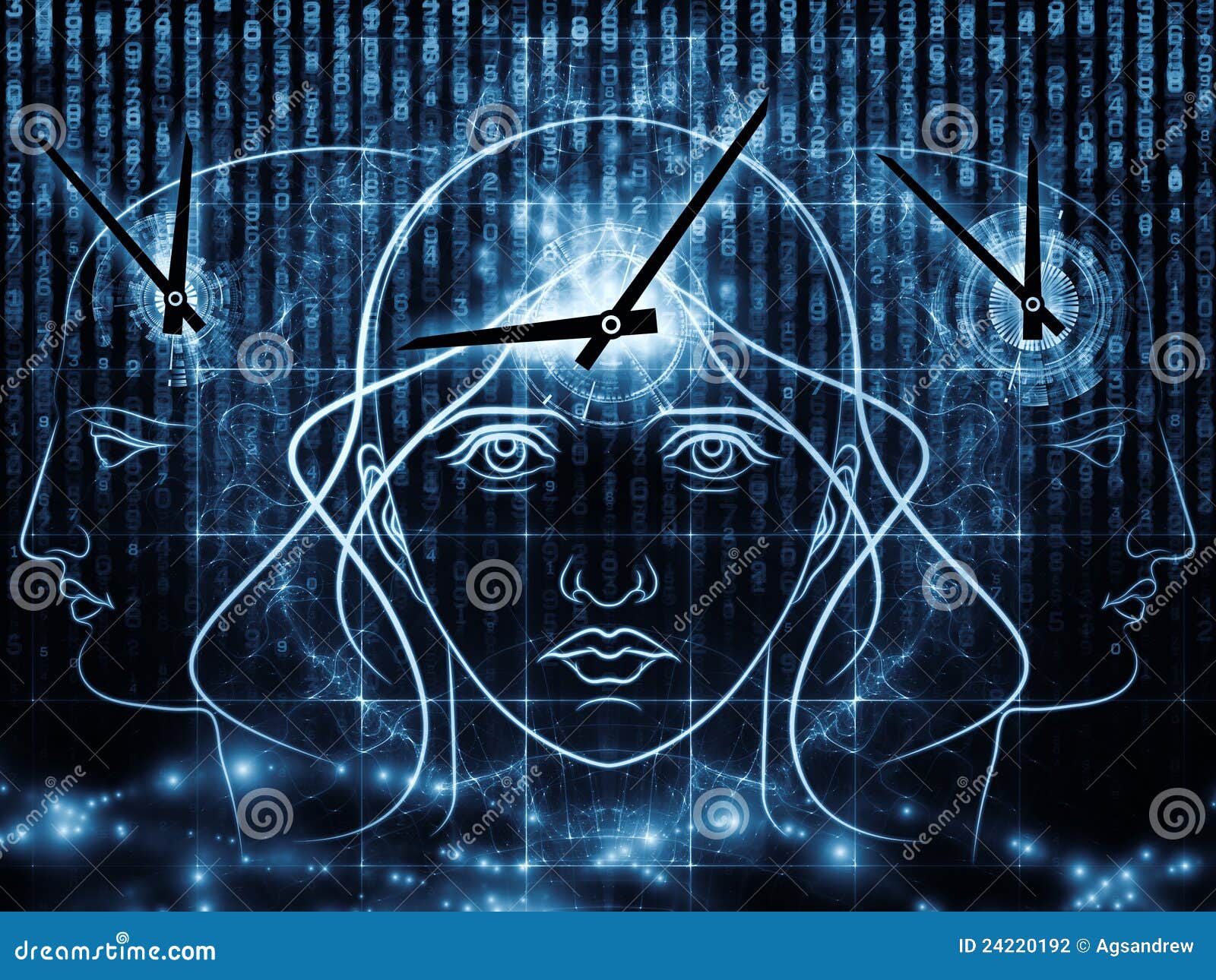 Human technology stock illustration. Illustration of bright - 24220192