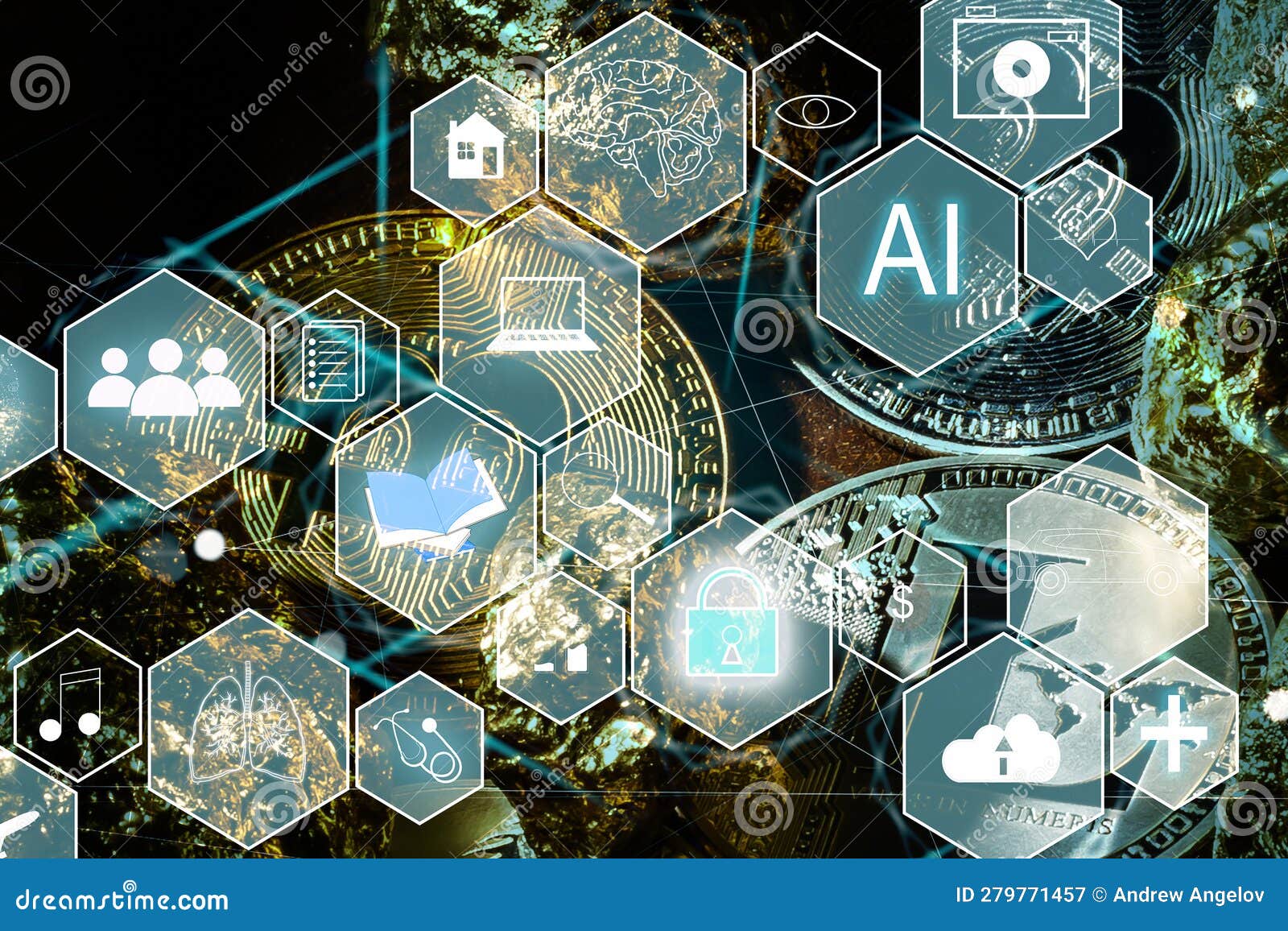 Human and Technology Concept. AI (Artificial Intelligence ...