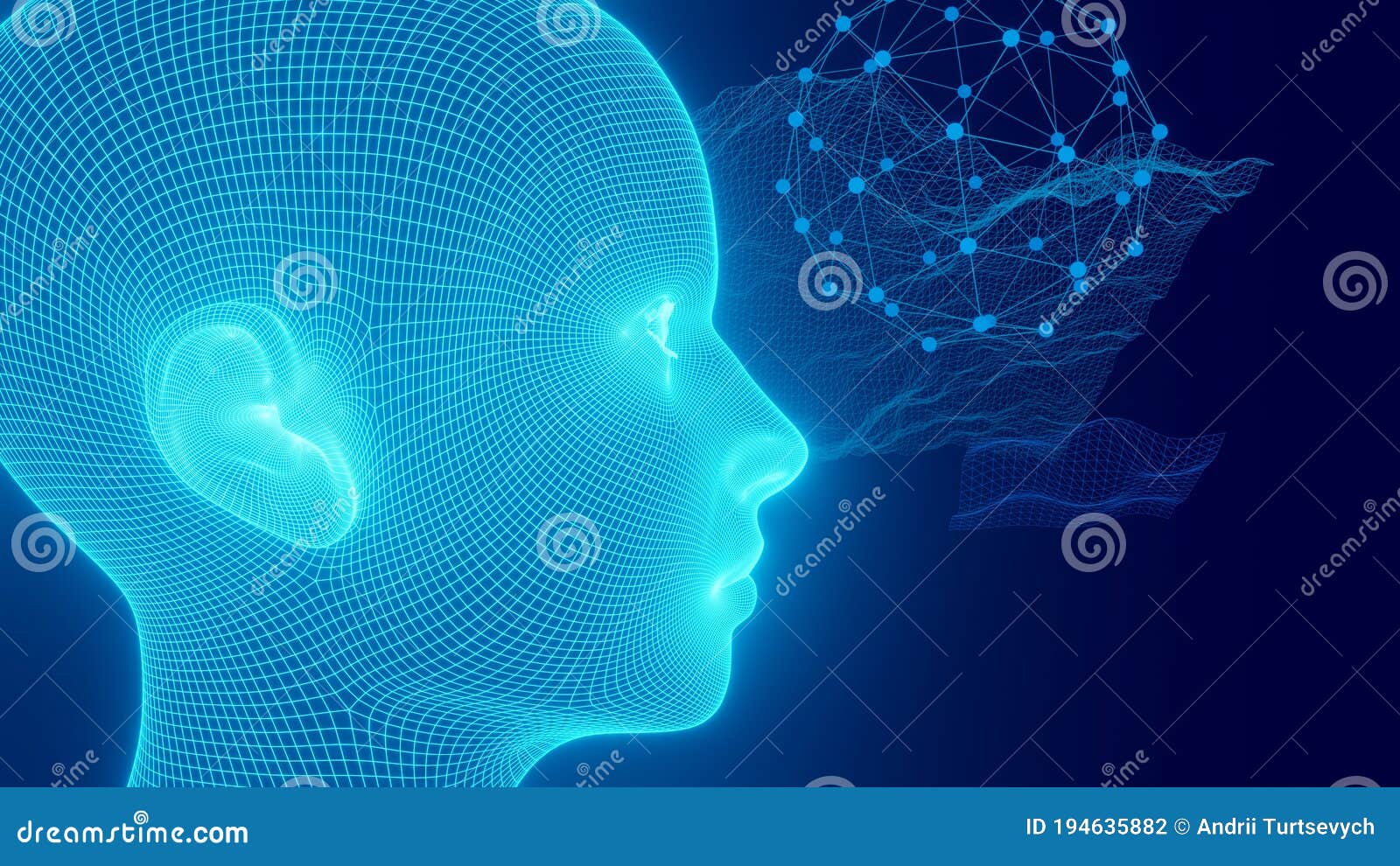 Human and Technology Integration Concept Stock Illustration ...