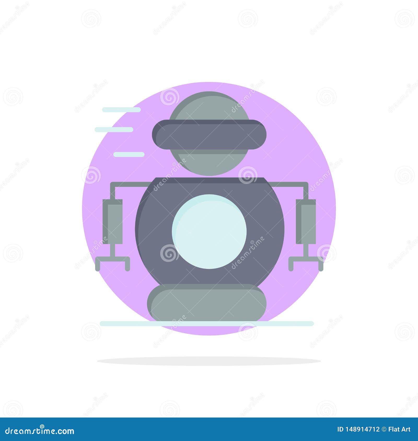 Human, Technology, Robotic, Robot Abstract Circle Background Flat Color ...