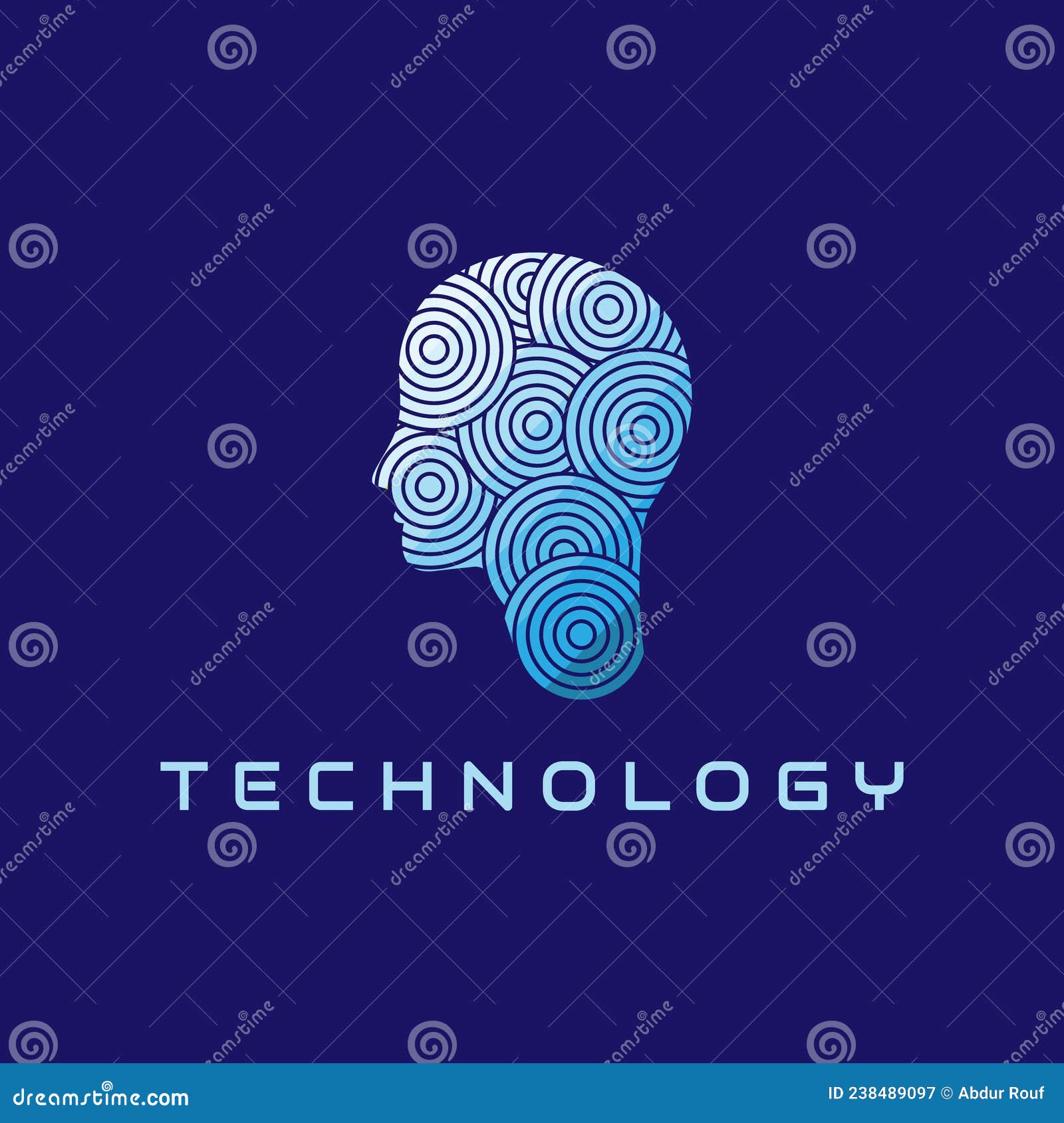 Human Technology Vector Logo Design Stock Vector - Illustration of ...