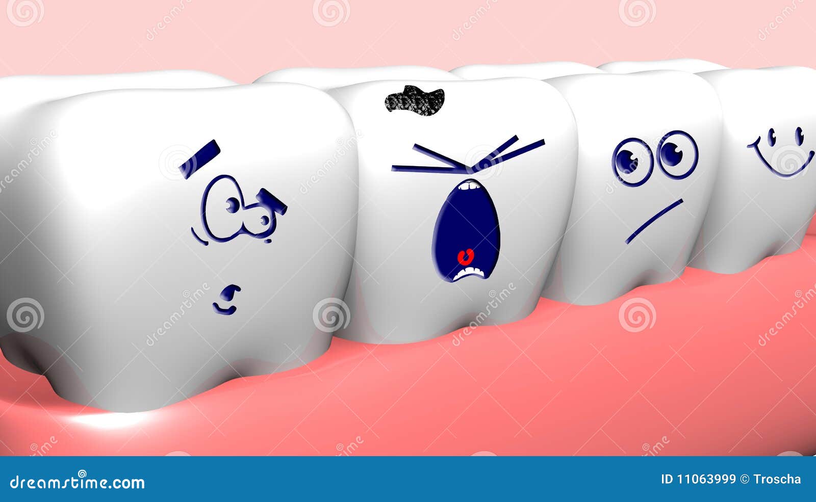 Pulled Teeth In Hand Pinup Pop Art Raster Royalty-Free Cartoon ...