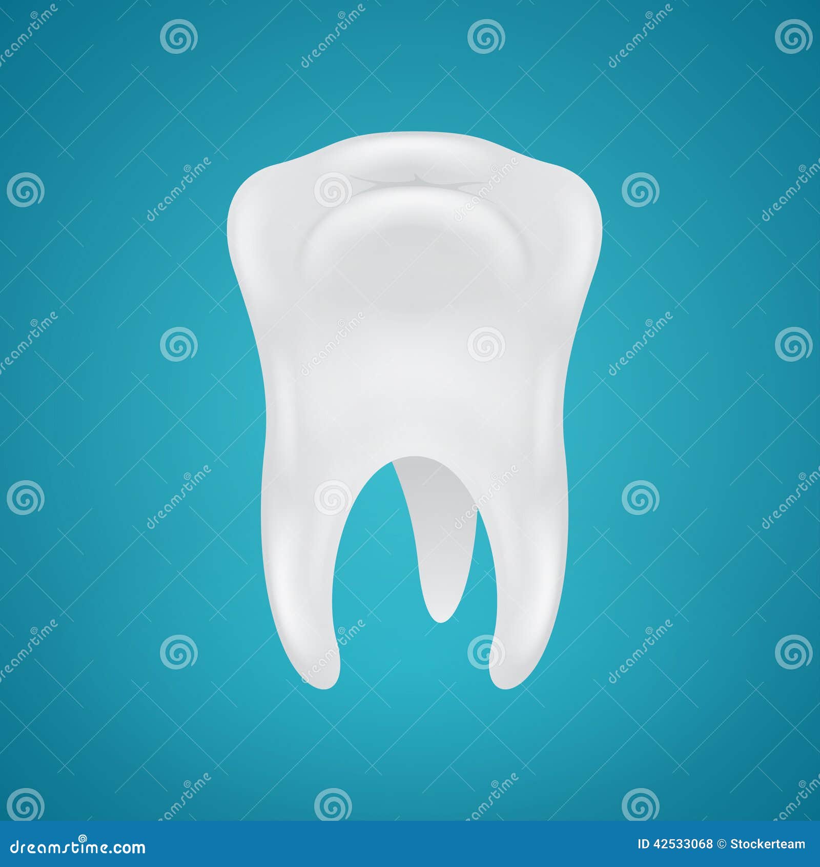 Human Teeth on Blue Background Stock Vector - Illustration of biology ...