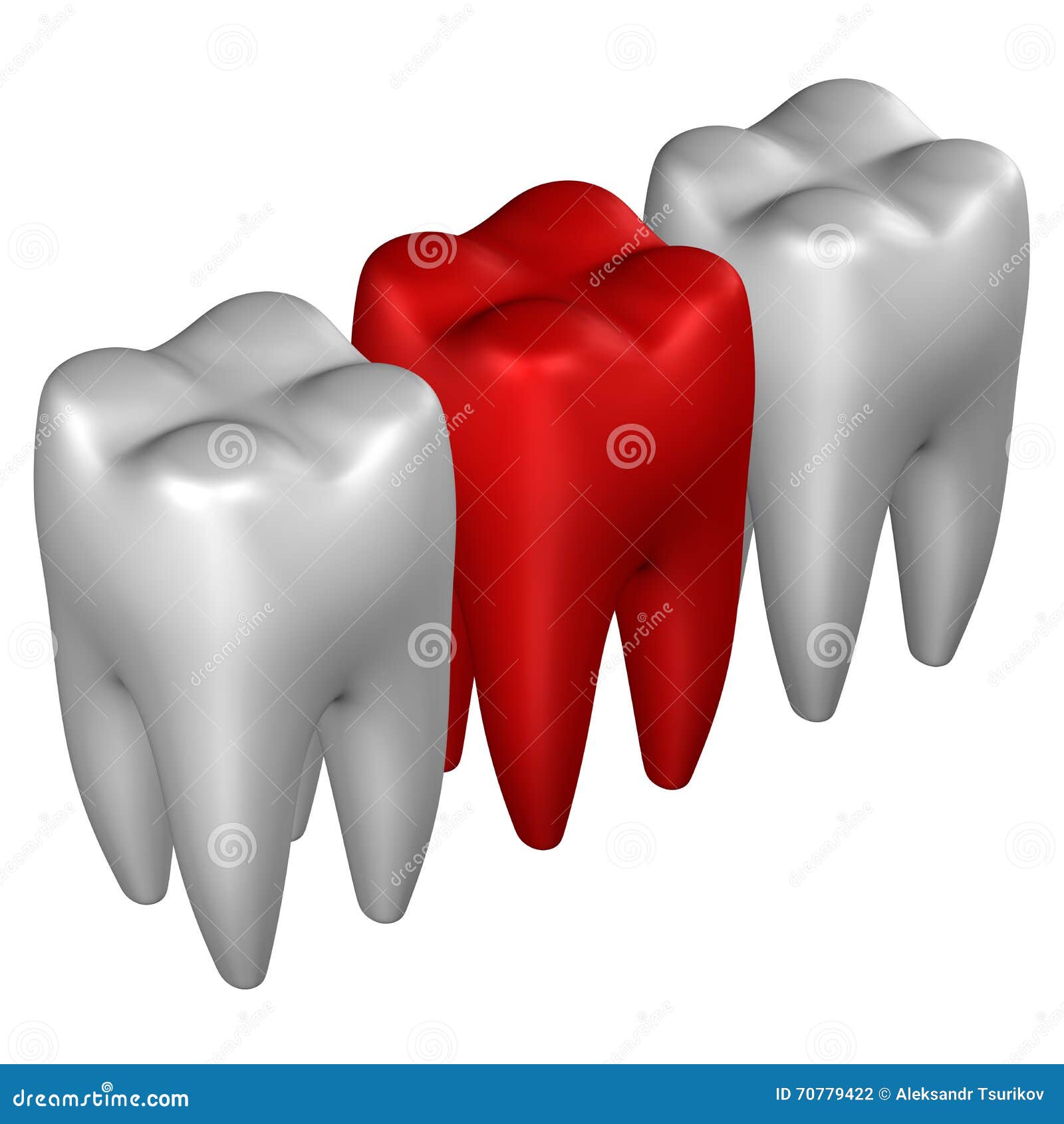 Human teeth. 3D rendering. stock illustration. Illustration of human ...