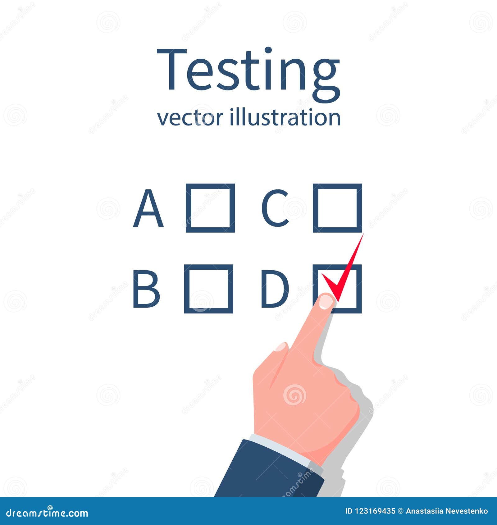 Human is Testing. Vector Illustration Stock Vector - Illustration of ...