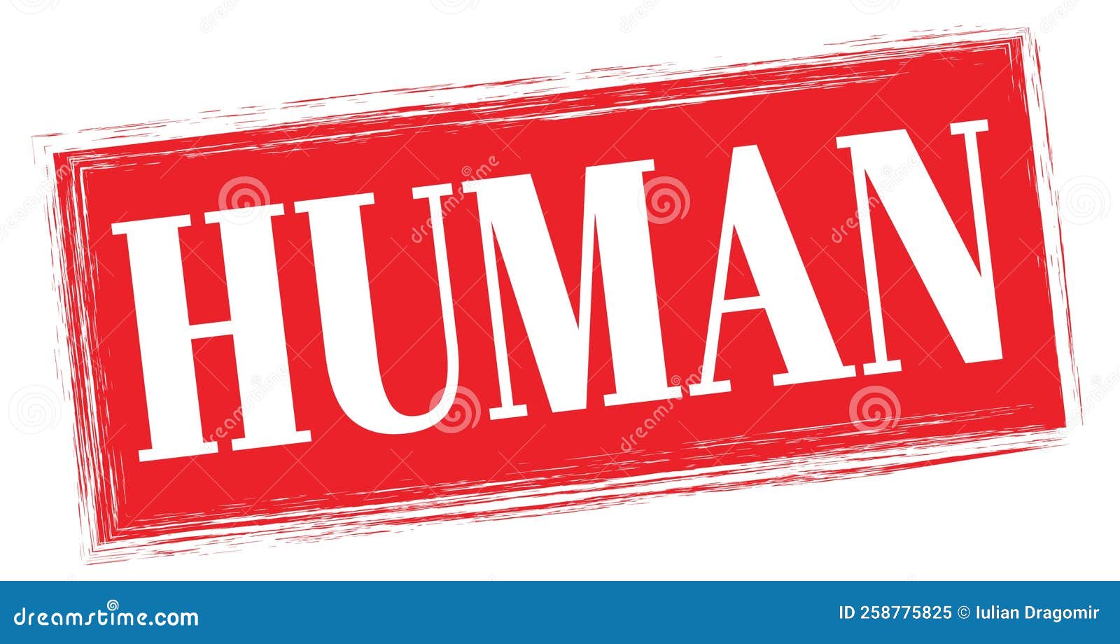 HUMAN Text Written on Red Stamp Sign Stock Illustration - Illustration ...